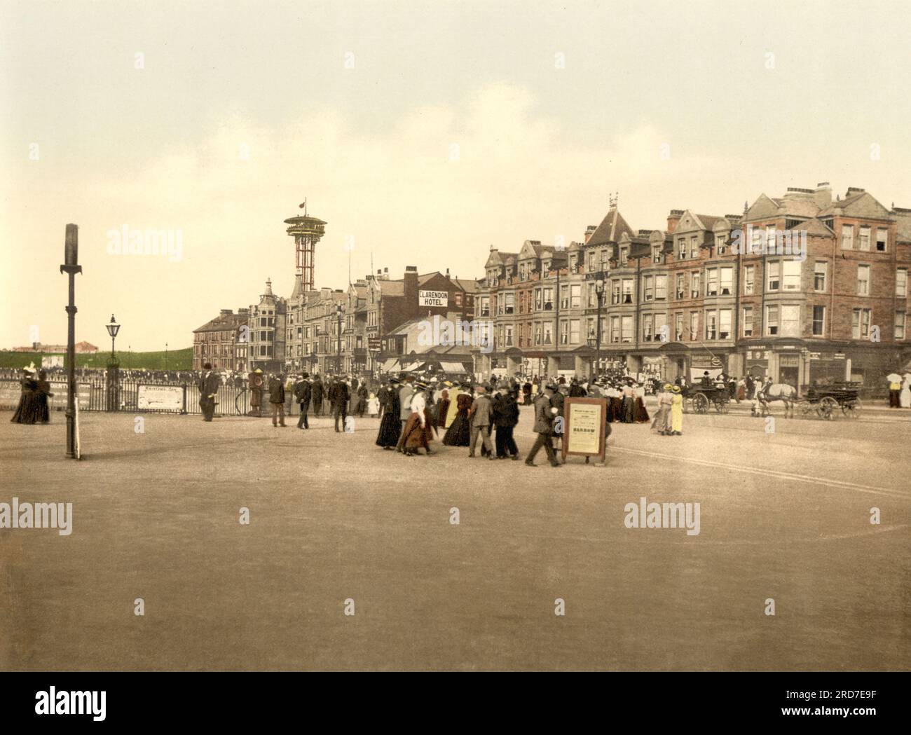 Parade and revolving tower, Morecambe, a seaside town and civil parish ...