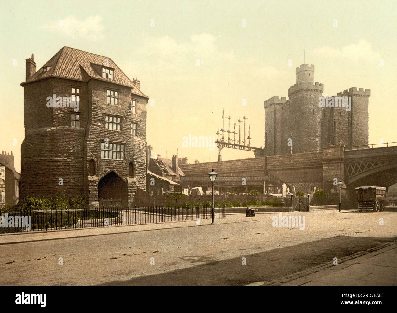 Blackgate and Castle, Newcastle-on-Tyne, England, 1895, Historical ...