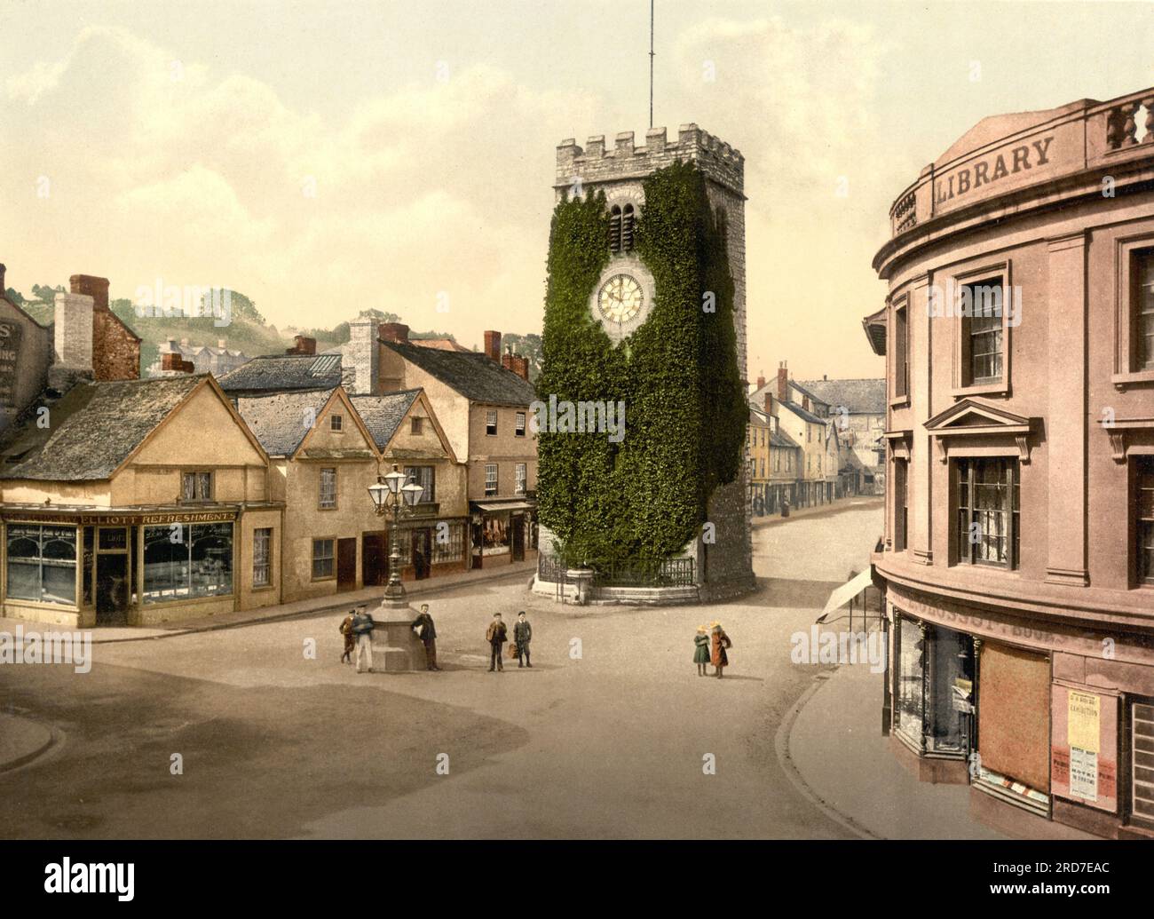 The Tower, Newton Abbott, England, 1895, Historical, digital improved ...