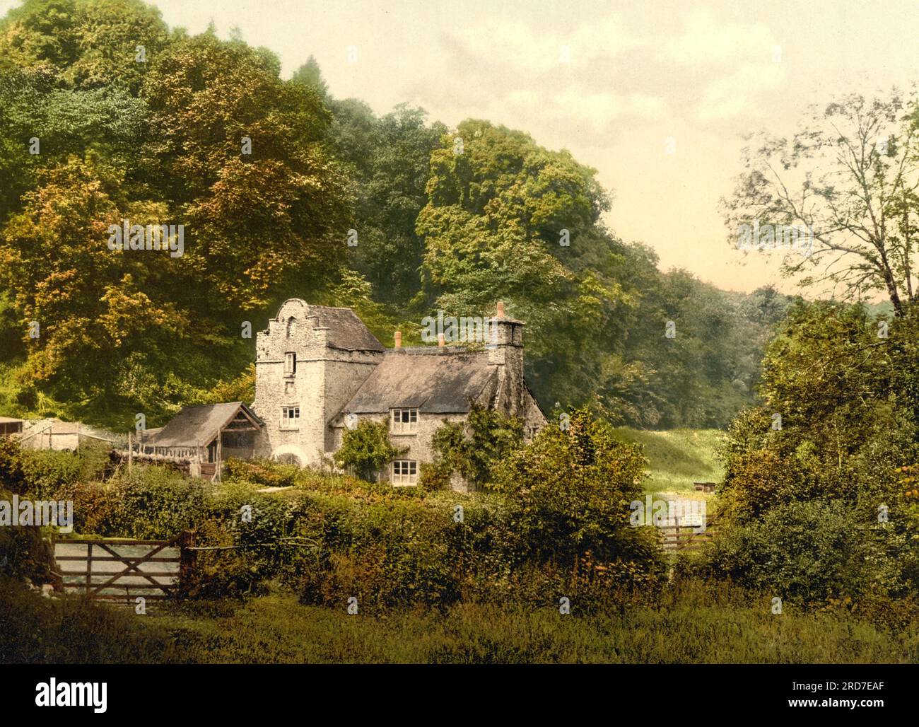 Ogwell, old mill, Newton Abbott, England, 1895, Historical, digital ...