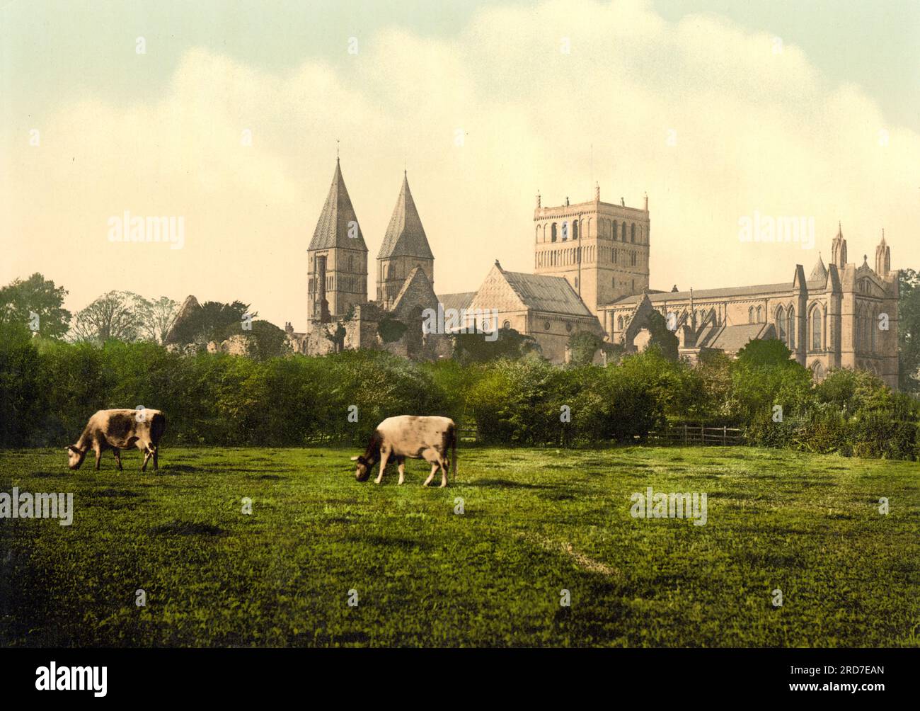 Southwell Cathedral and abbey ruins, Notts, England, 1895, Historical ...
