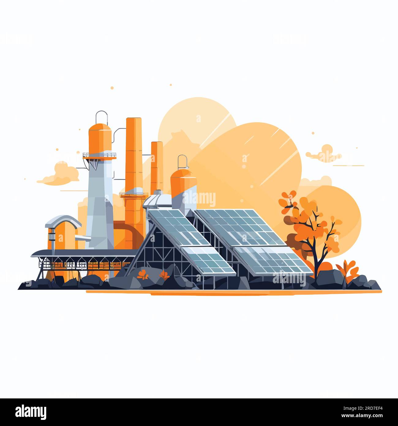 Turbine storage power plant Stock Vector Images - Alamy