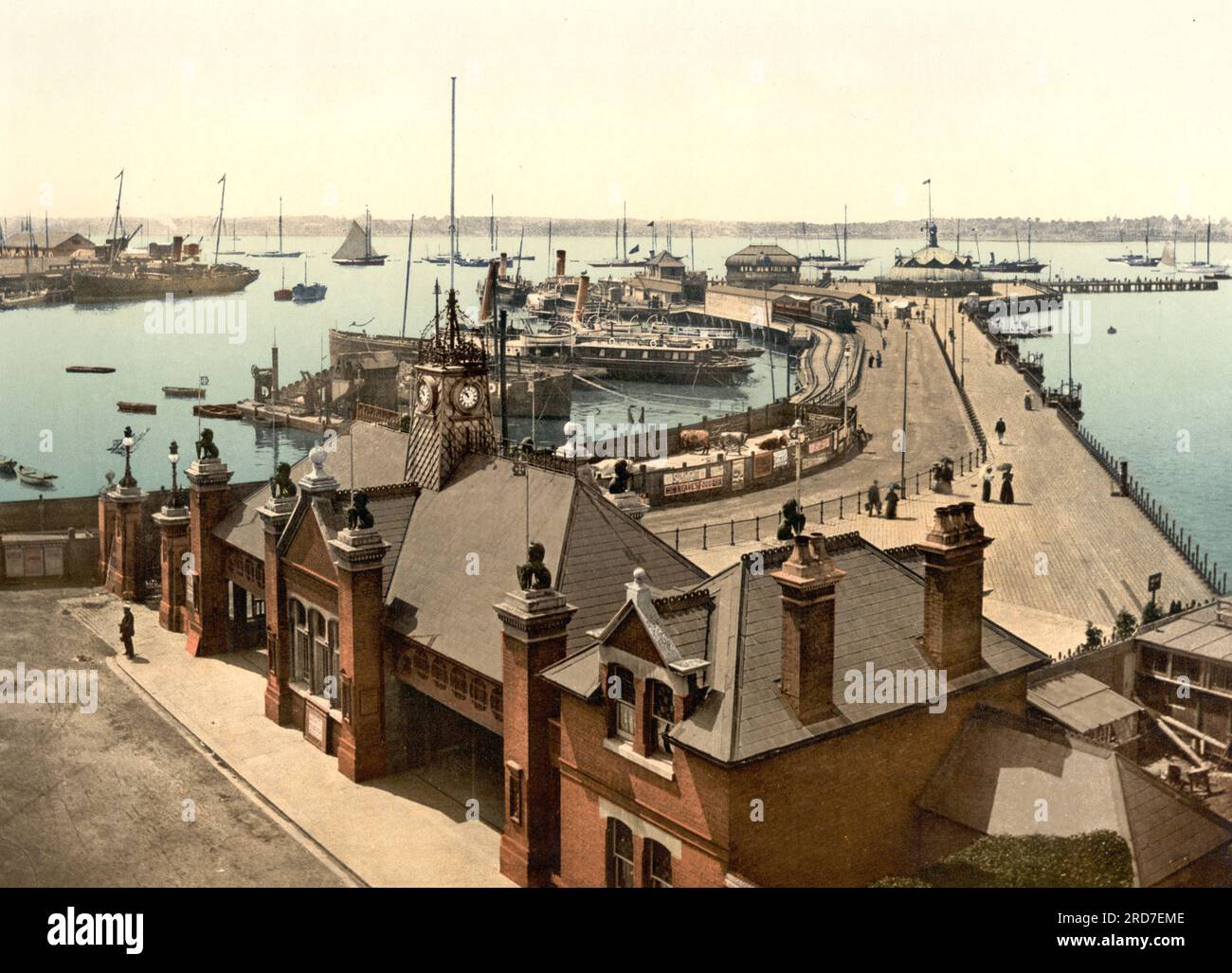 The pier, Southampton, a port city in Hampshire, England, 1895 ...