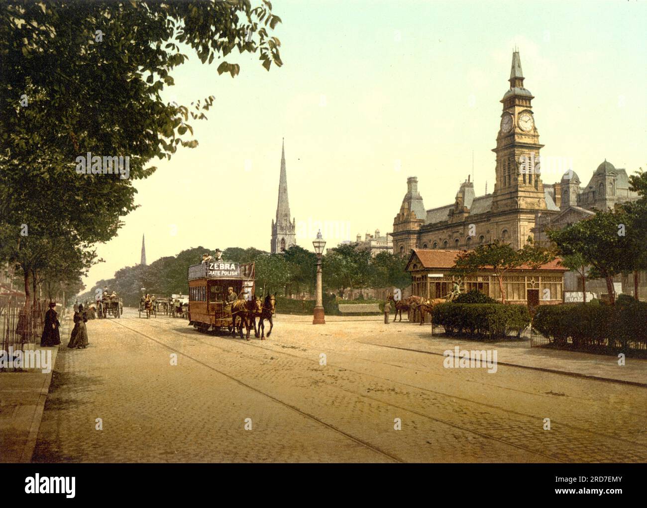 Lord Street, Southport, a seaside town in the Metropolitan Borough of ...