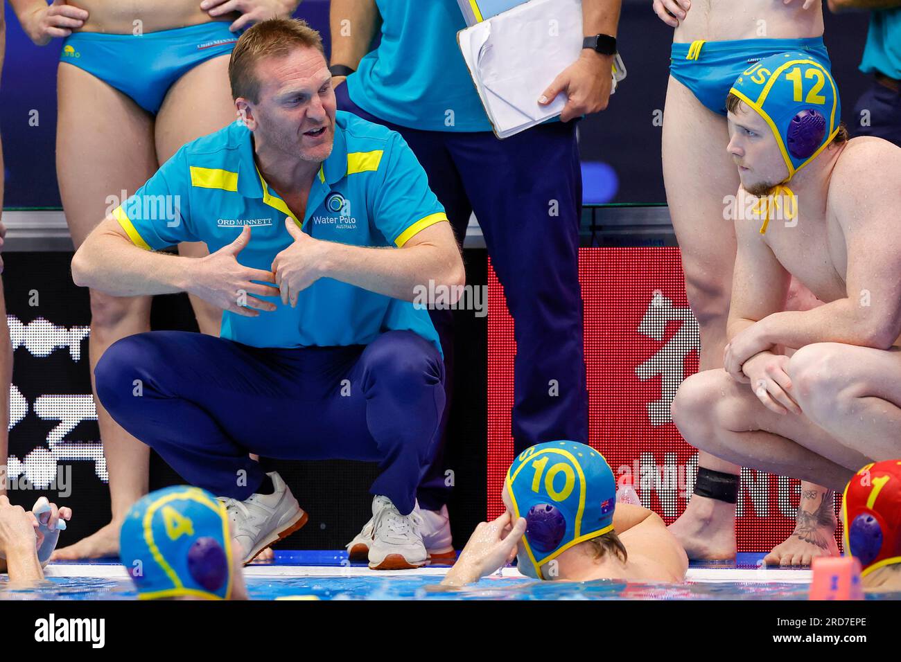 Fukuoka, Japan. 19th July, 2023. FUKUOKA, JAPAN - JULY 19: headcoach ...