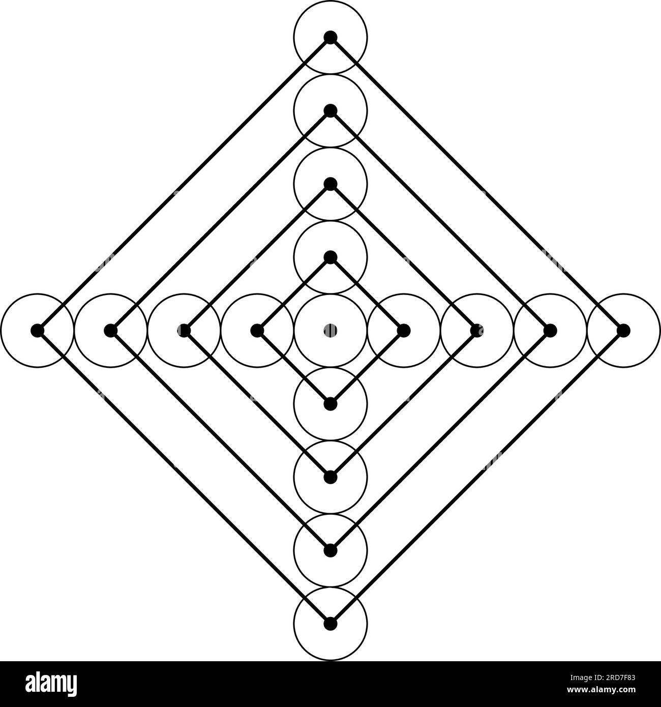 Scared Geometry Vector Design Elements. thin line geometric. isolated ...