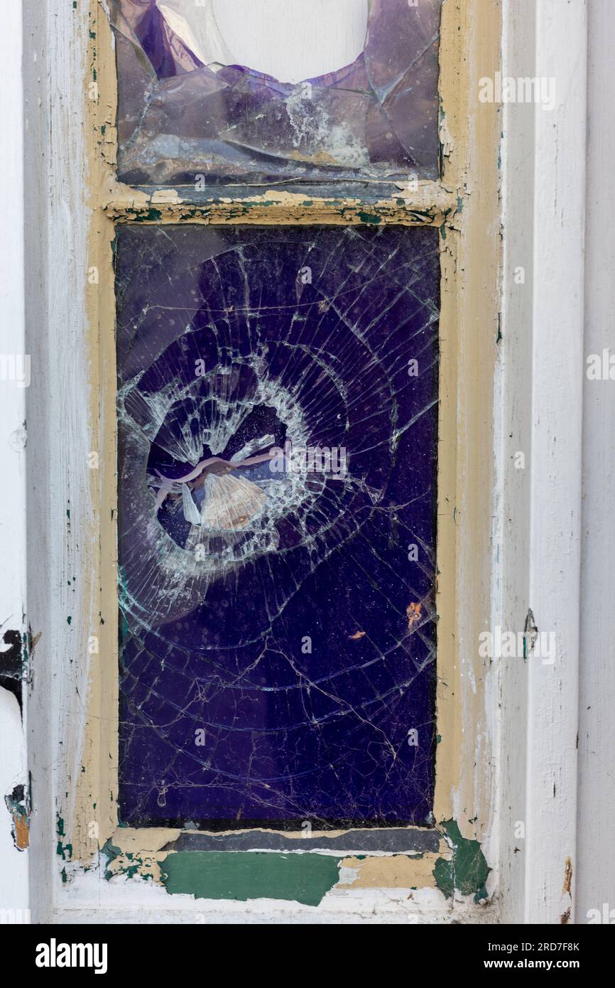 Broken blue glass hi-res stock photography and images - Alamy