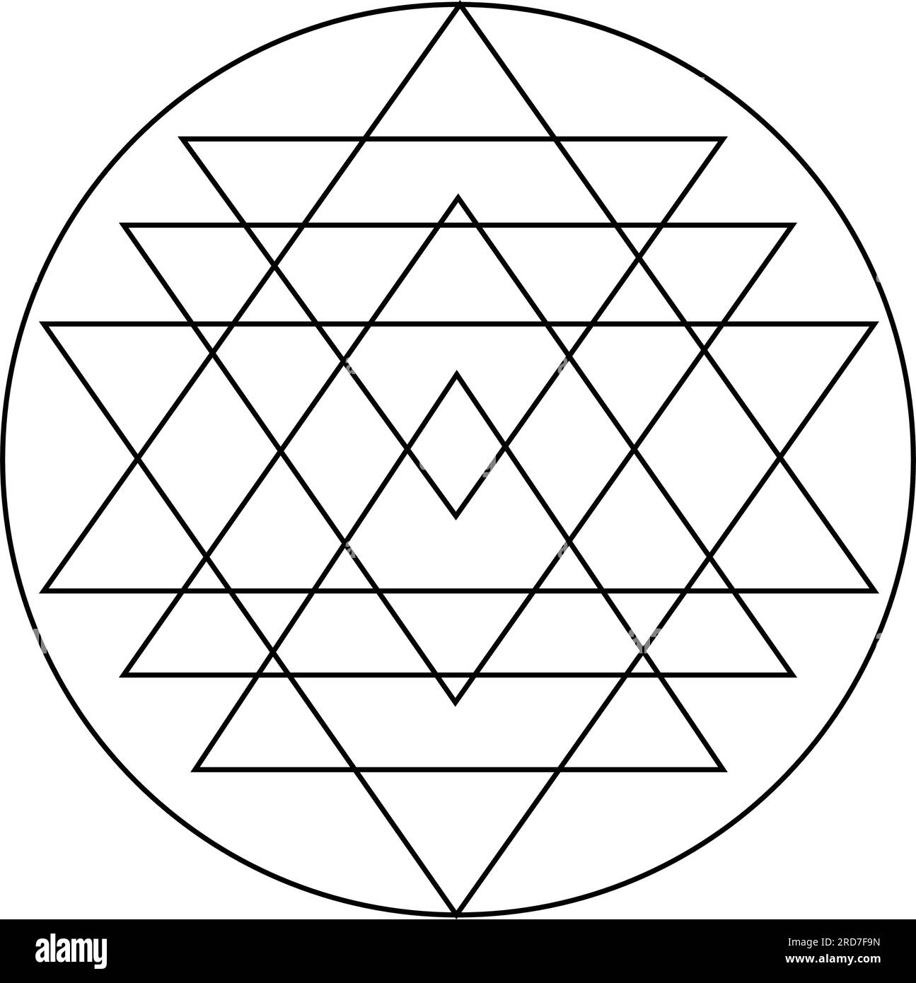 yantra graph. Scared Geometry Vector Design Elements. thin line ...