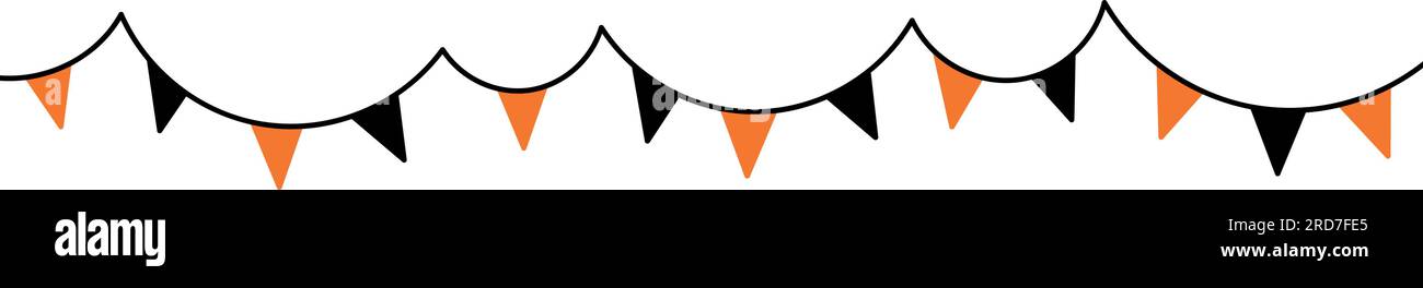 Pennant Garland for Halloween. Helloween bunting party. Carnival banner ...