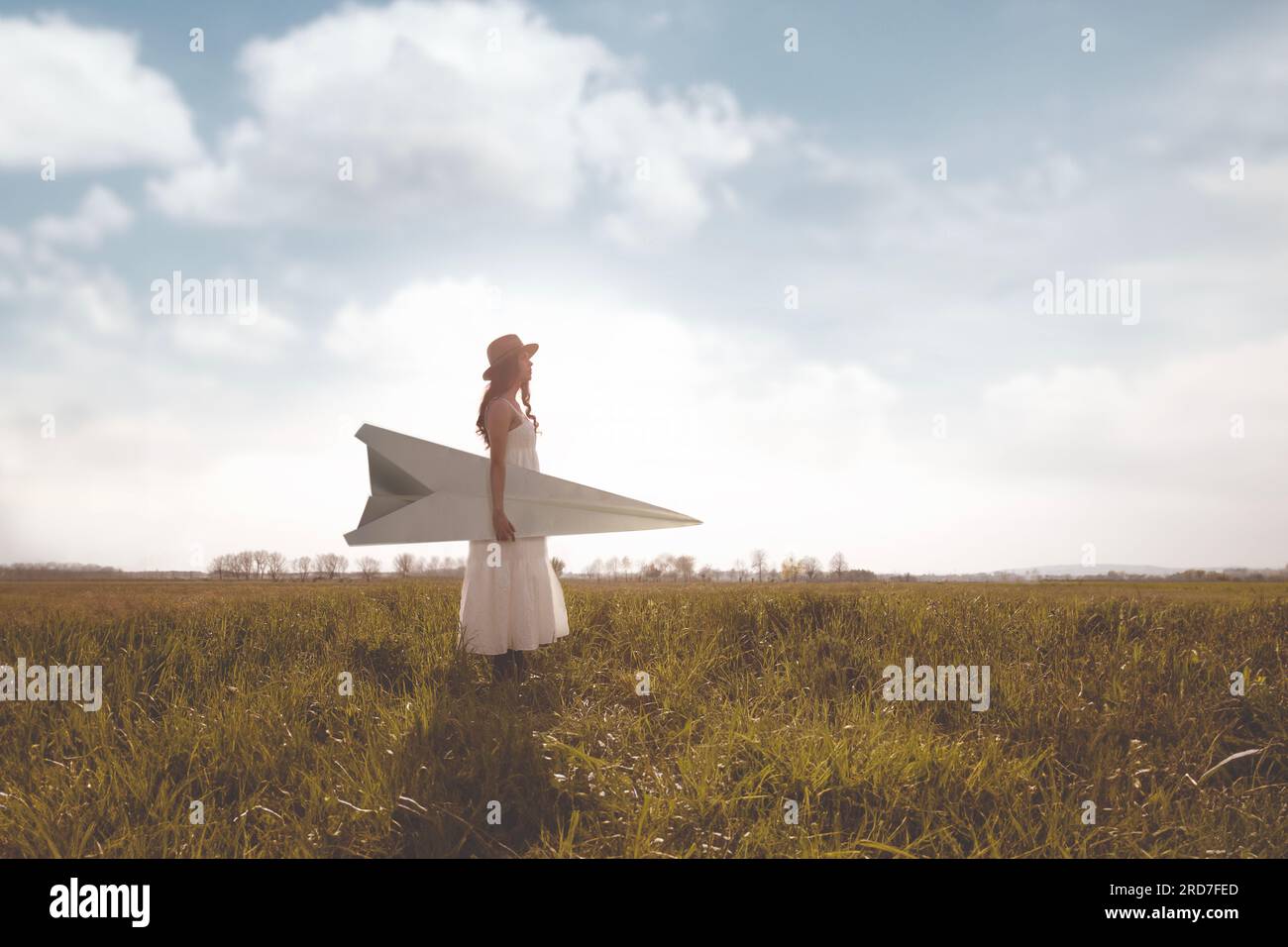 Giant paper airplane hi-res stock photography and images - Alamy