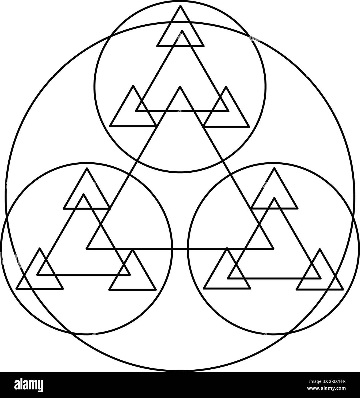 Hexagon Triangle Graph Scared Geometry Vector Design Elements This