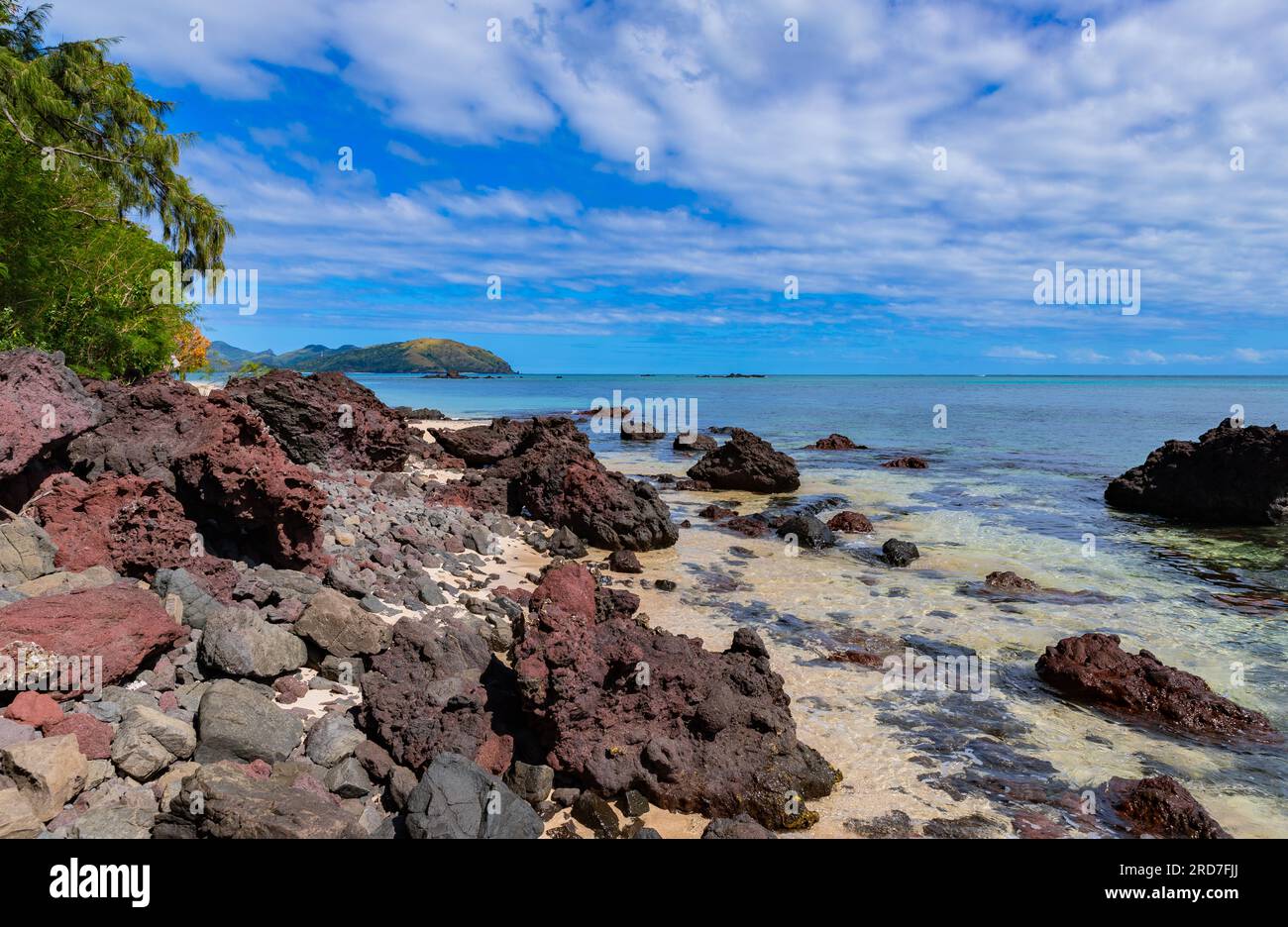 Rocks at the beach in Nacula Island, Yasawa Islands, Fiji Stock Photo ...