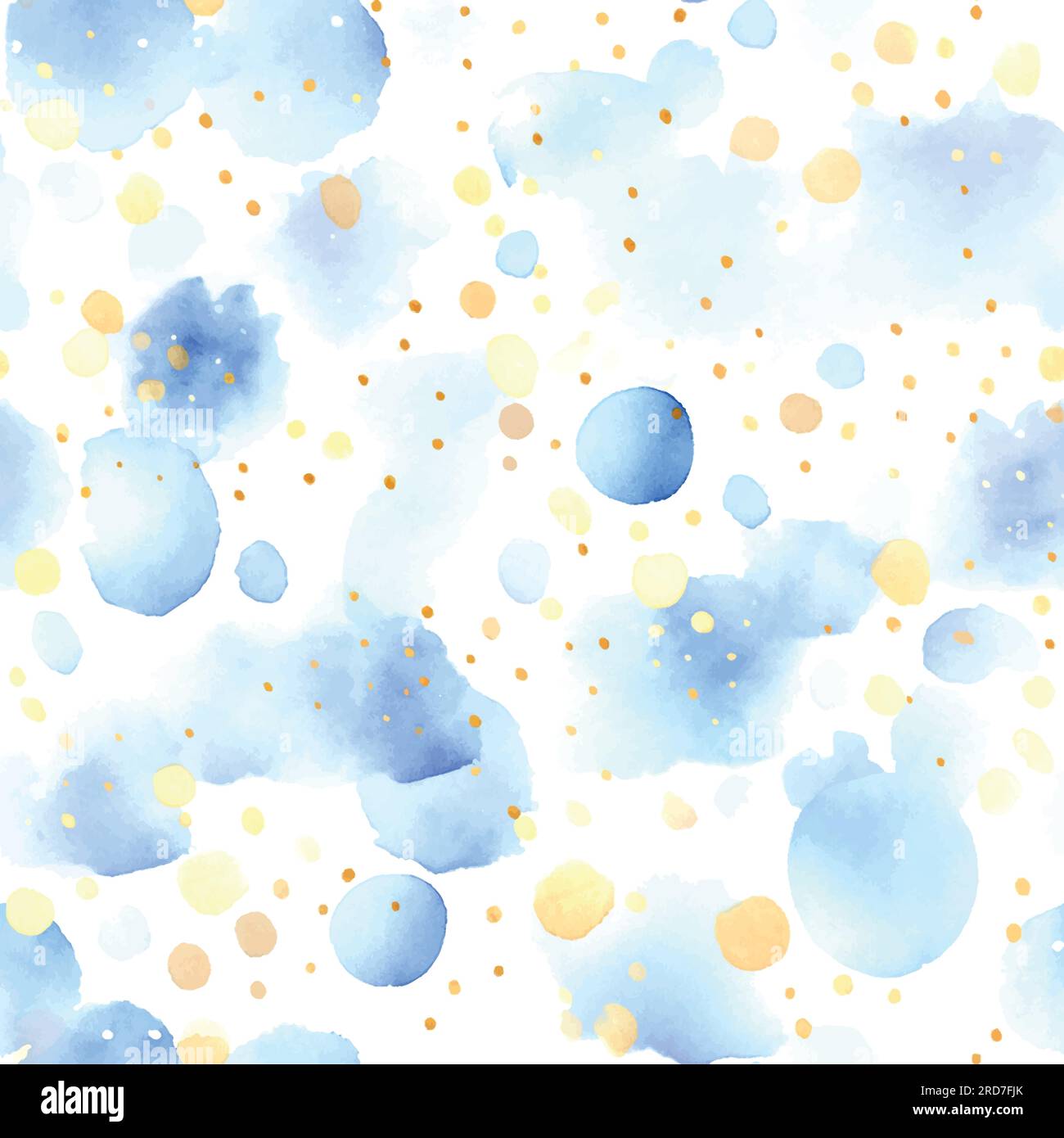 Blue dots pattern watercolor in watercolor style on black background ...