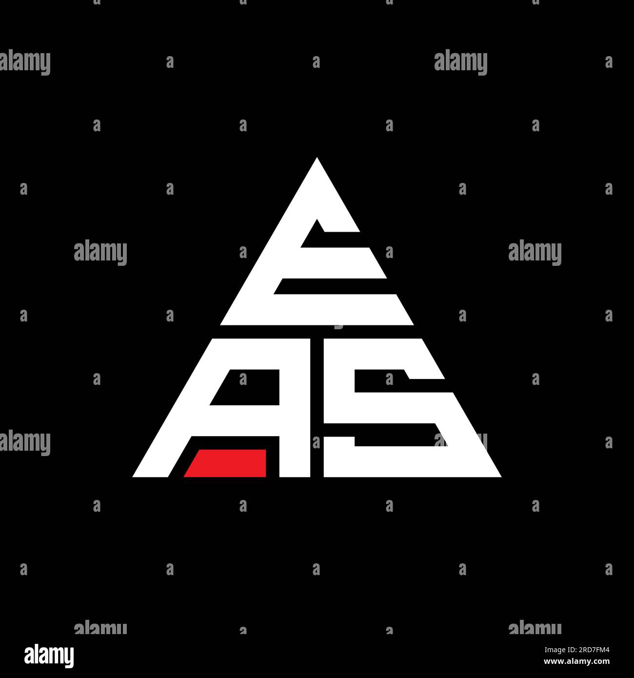 EAS triangle letter logo design with triangle shape. EAS triangle logo ...