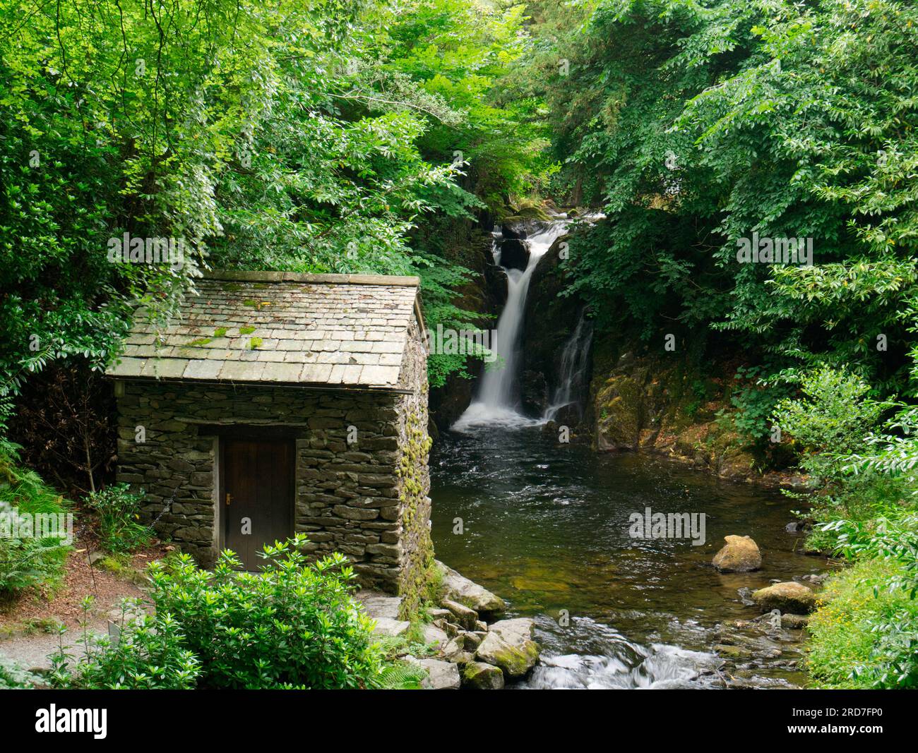 Rydal Grotto viewing station, Lake District Stock Photo - Alamy
