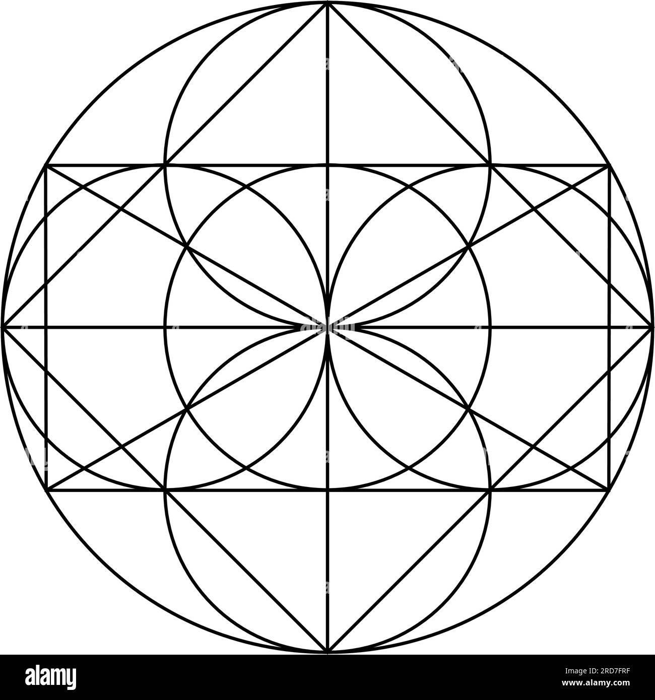 Circle rectangle graph. Scared Geometry Vector Design Elements. This is ...