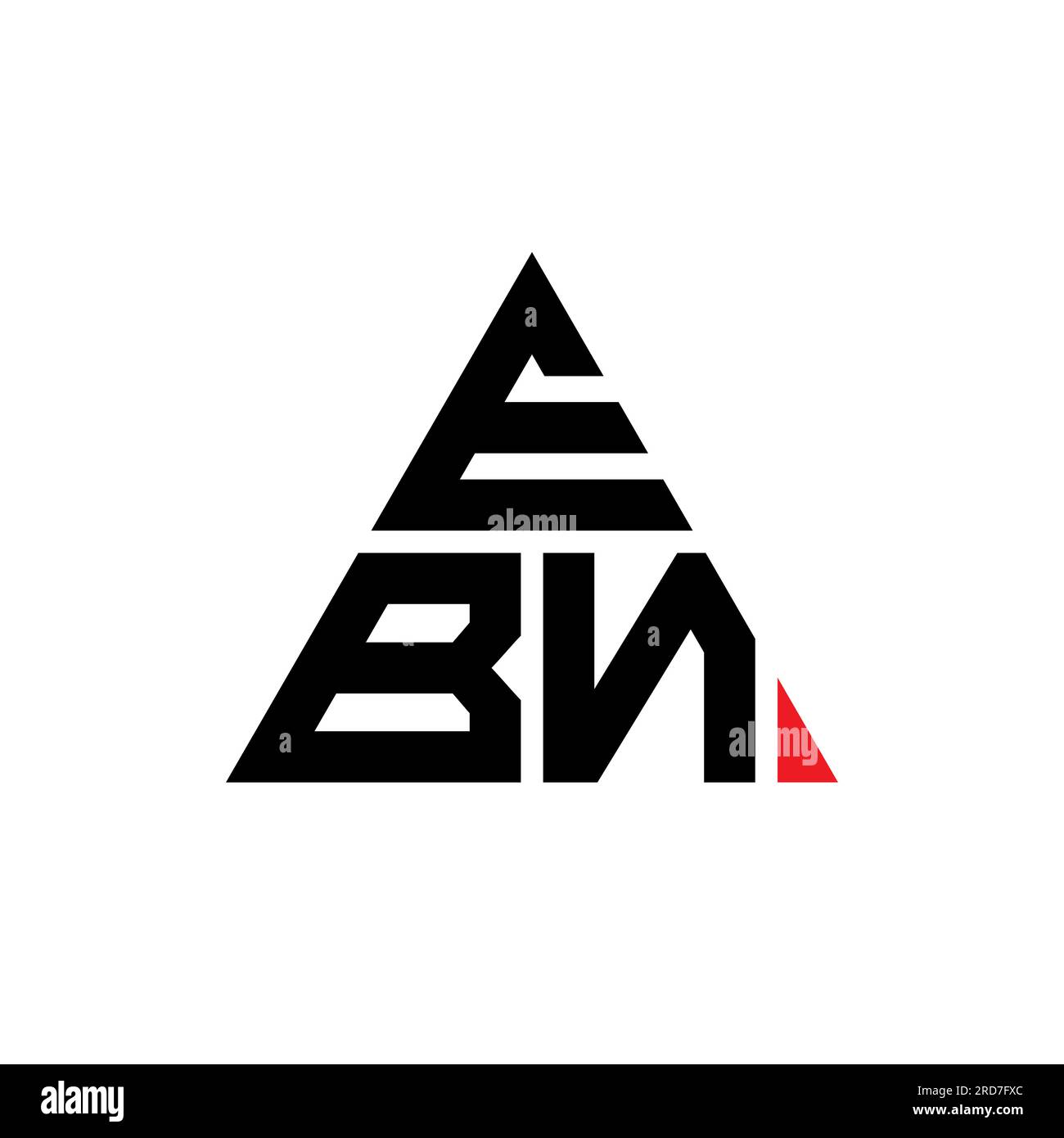EBN triangle letter logo design with triangle shape. EBN triangle logo ...