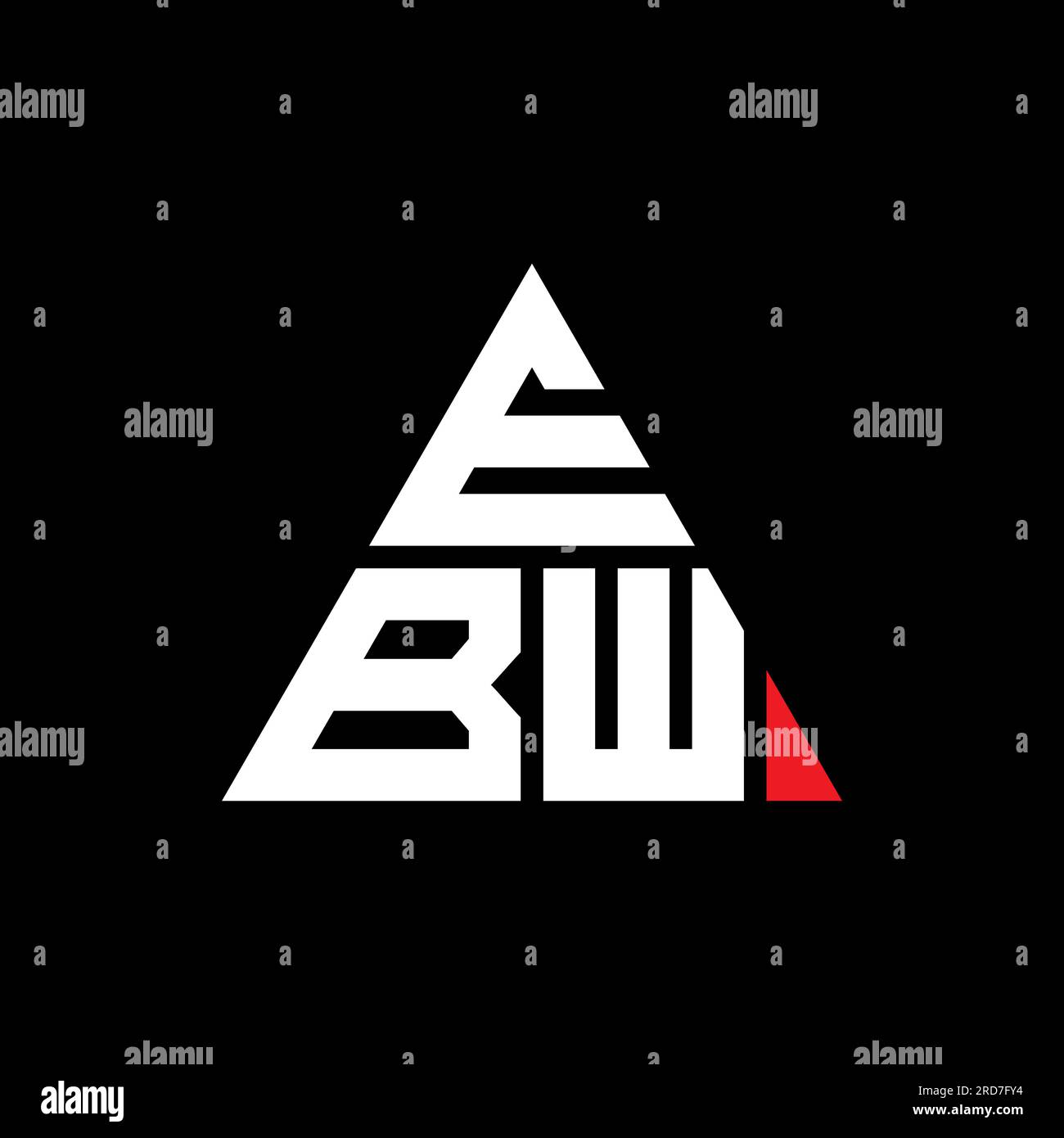 EBW triangle letter logo design with triangle shape. EBW triangle logo ...
