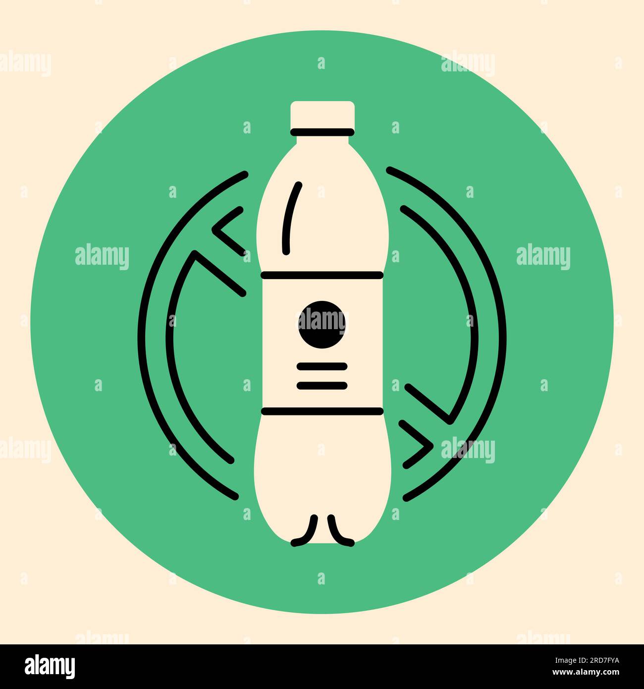 Stop plastic pollution black line icon. Pictogram for web page, mobile ...