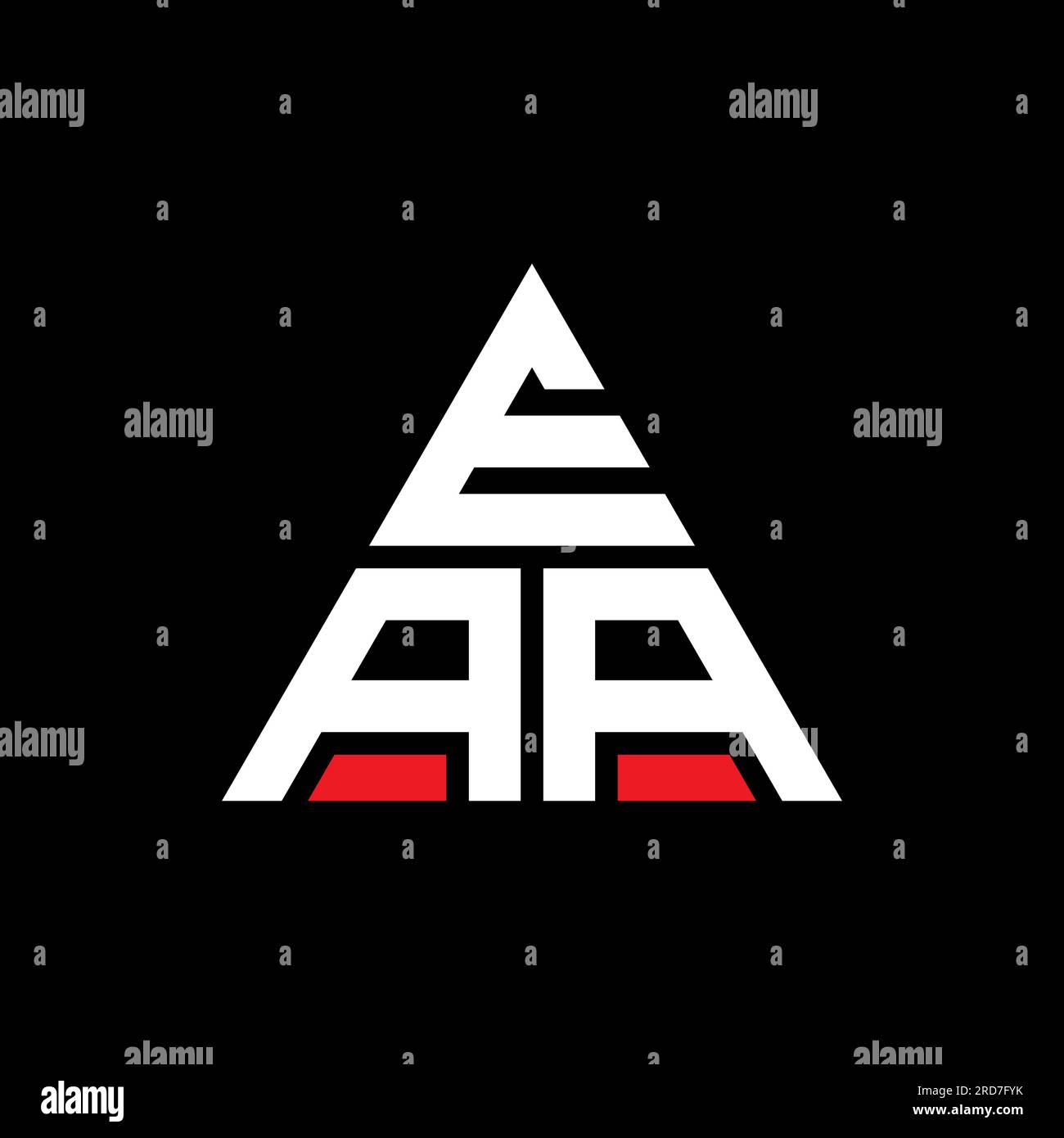 EAA triangle letter logo design with triangle shape. EAA triangle logo ...