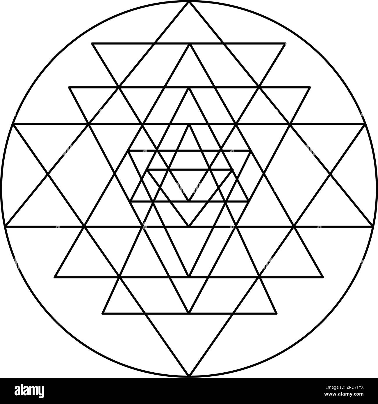 yantra graph. Scared Geometry Vector Design Elements. thin line ...