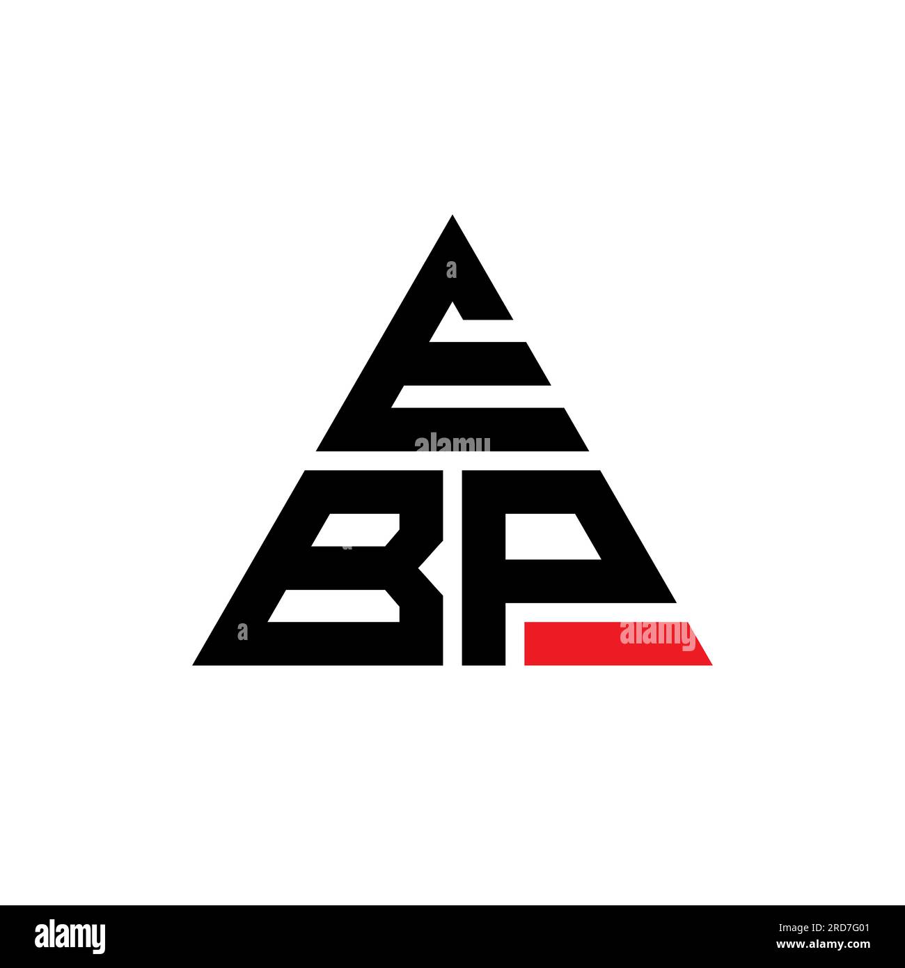 EBP triangle letter logo design with triangle shape. EBP triangle logo ...