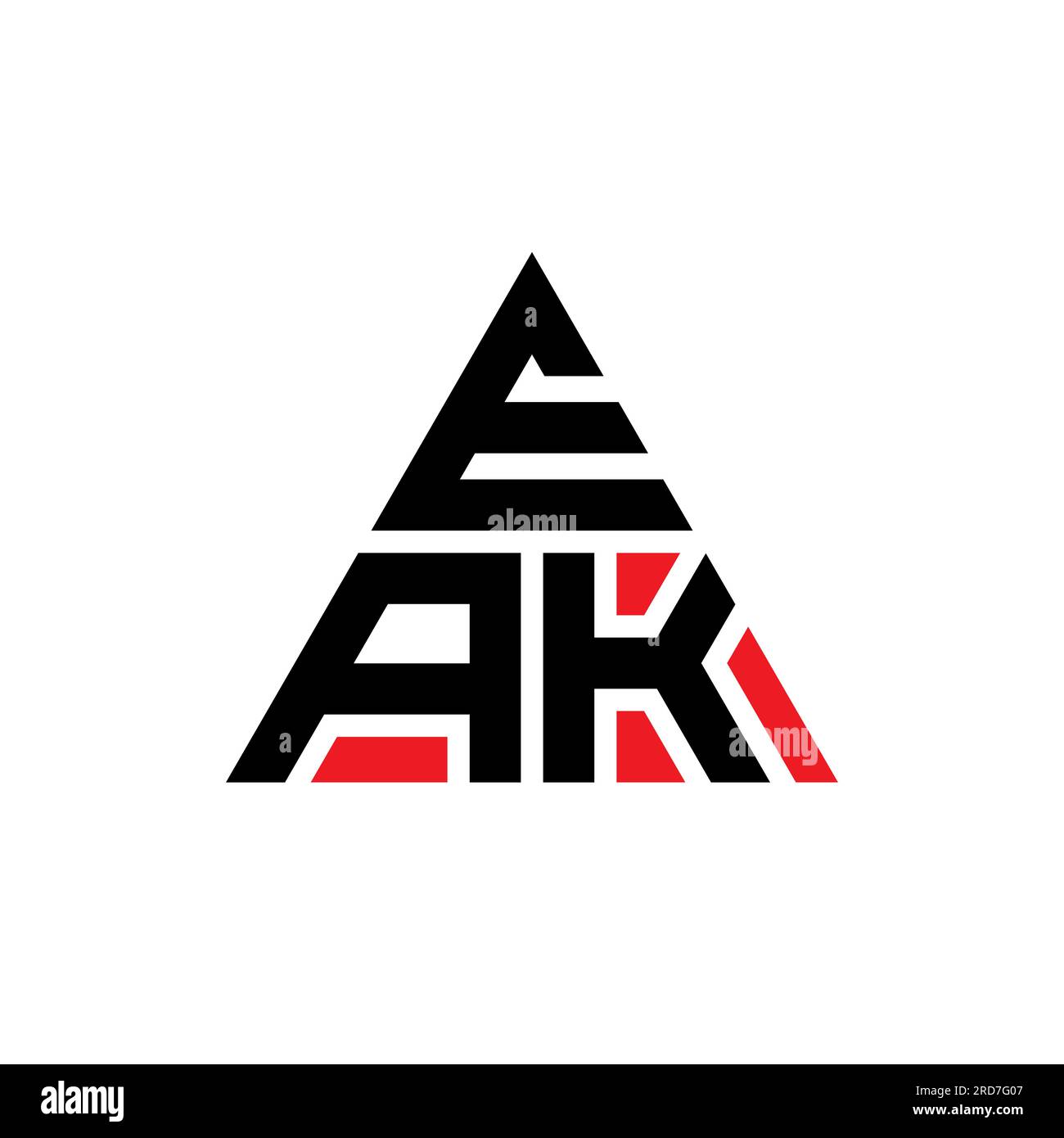 EAK triangle letter logo design with triangle shape. EAK triangle logo design monogram. EAK ...