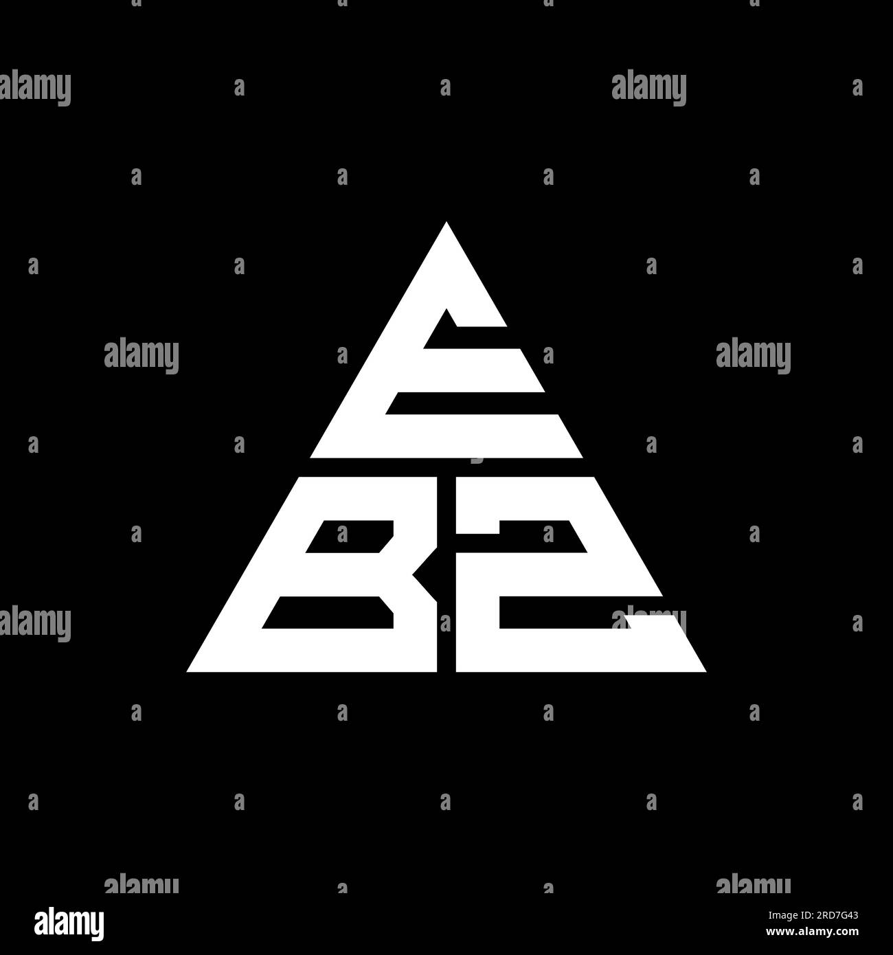 EBZ triangle letter logo design with triangle shape. EBZ triangle logo ...