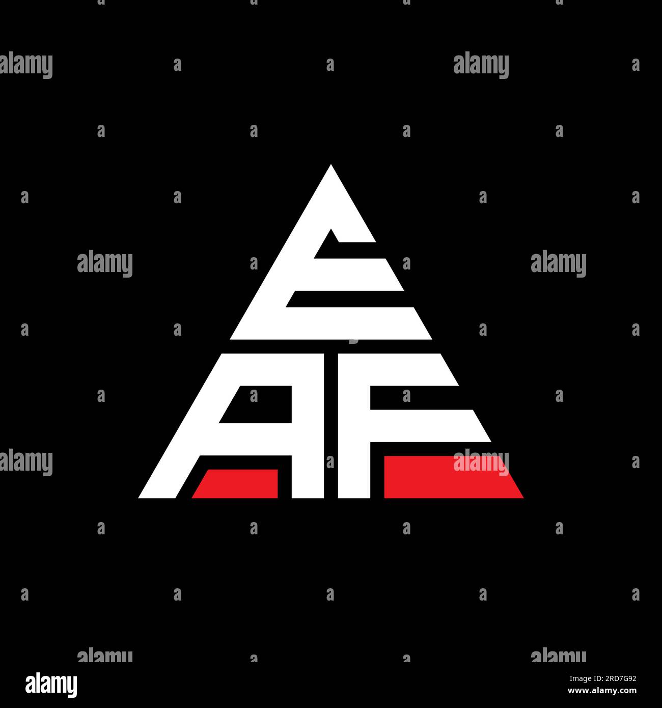 EAF triangle letter logo design with triangle shape. EAF triangle logo ...