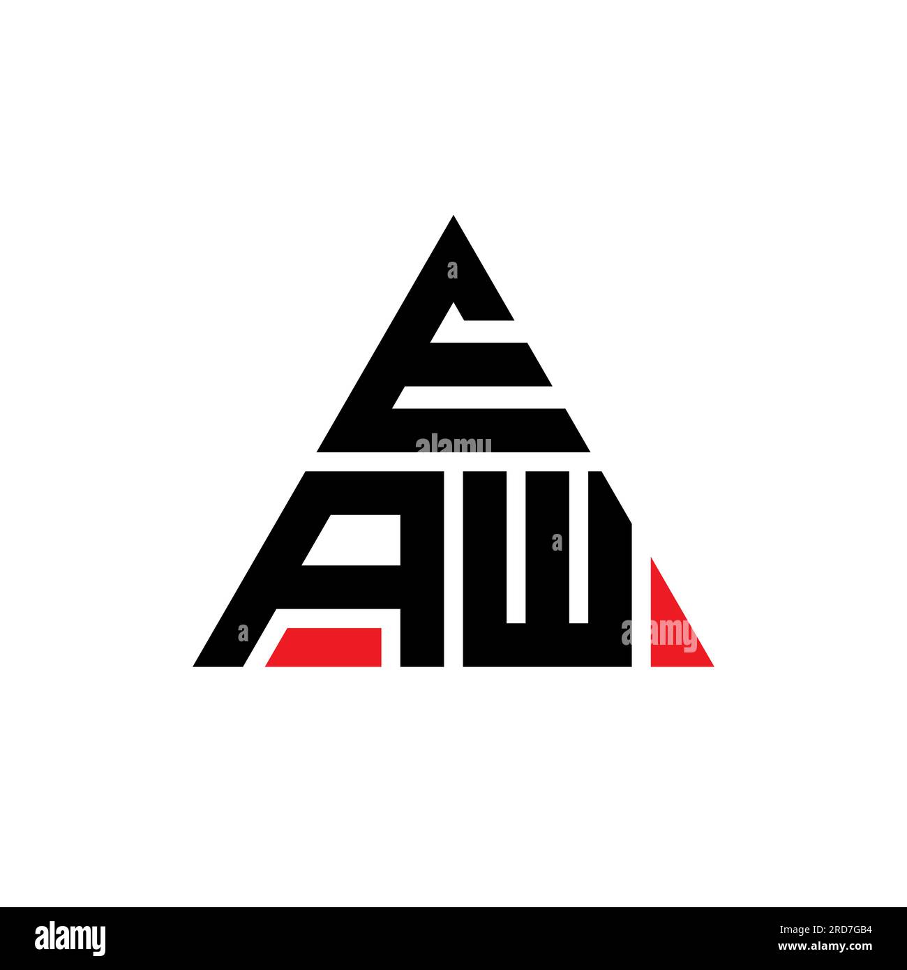 EAW triangle letter logo design with triangle shape. EAW triangle logo ...