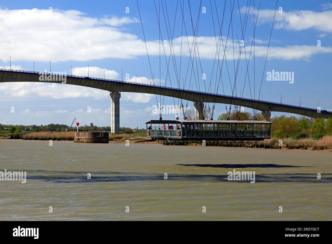 The Rochefort transporter bridge, or Martrou transporter bridge over ...