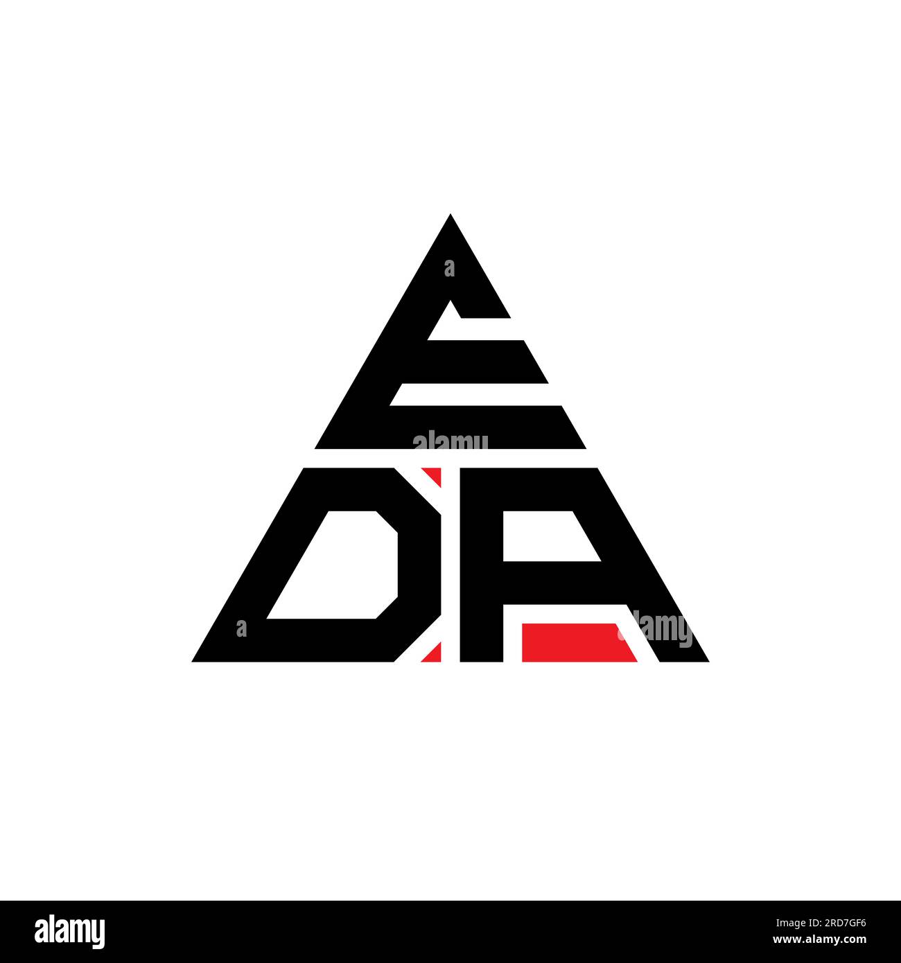 EDA triangle letter logo design with triangle shape. EDA triangle logo ...
