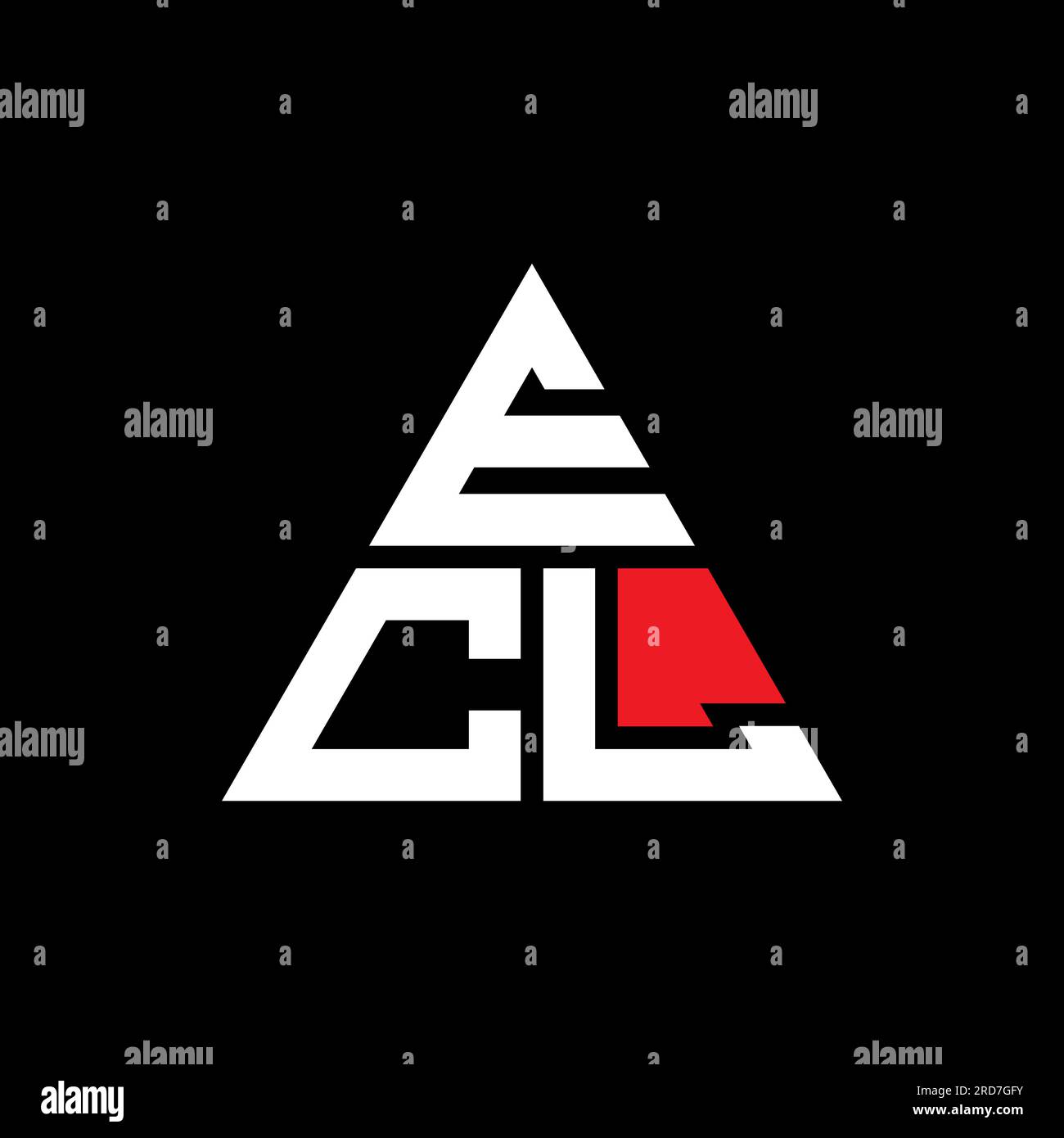 ECL triangle letter logo design with triangle shape. ECL triangle logo ...