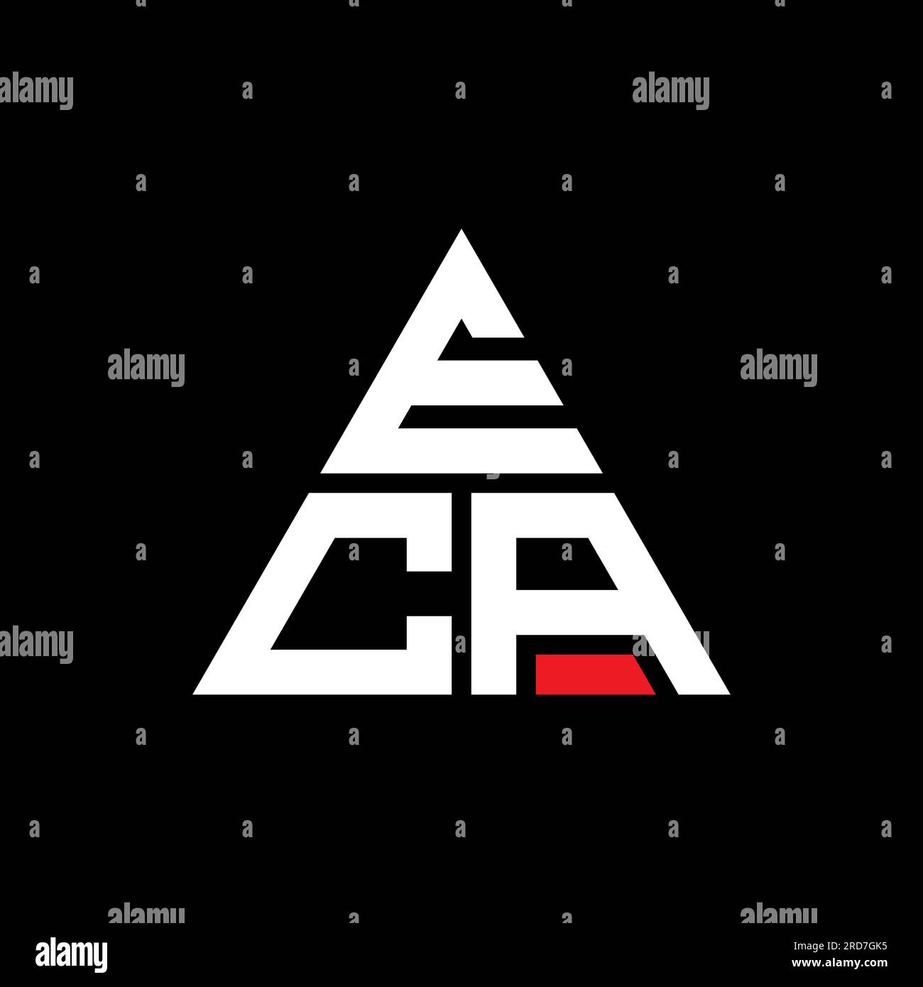 ECA triangle letter logo design with triangle shape. ECA triangle logo ...