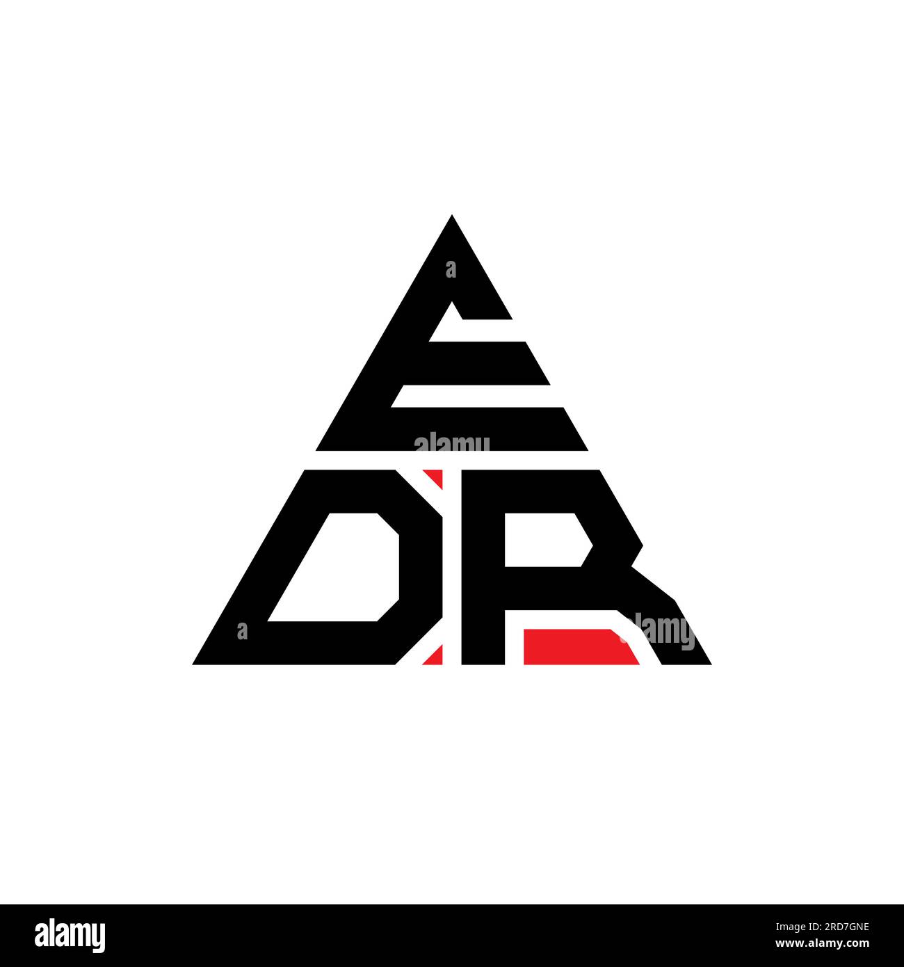EDR triangle letter logo design with triangle shape. EDR triangle logo ...