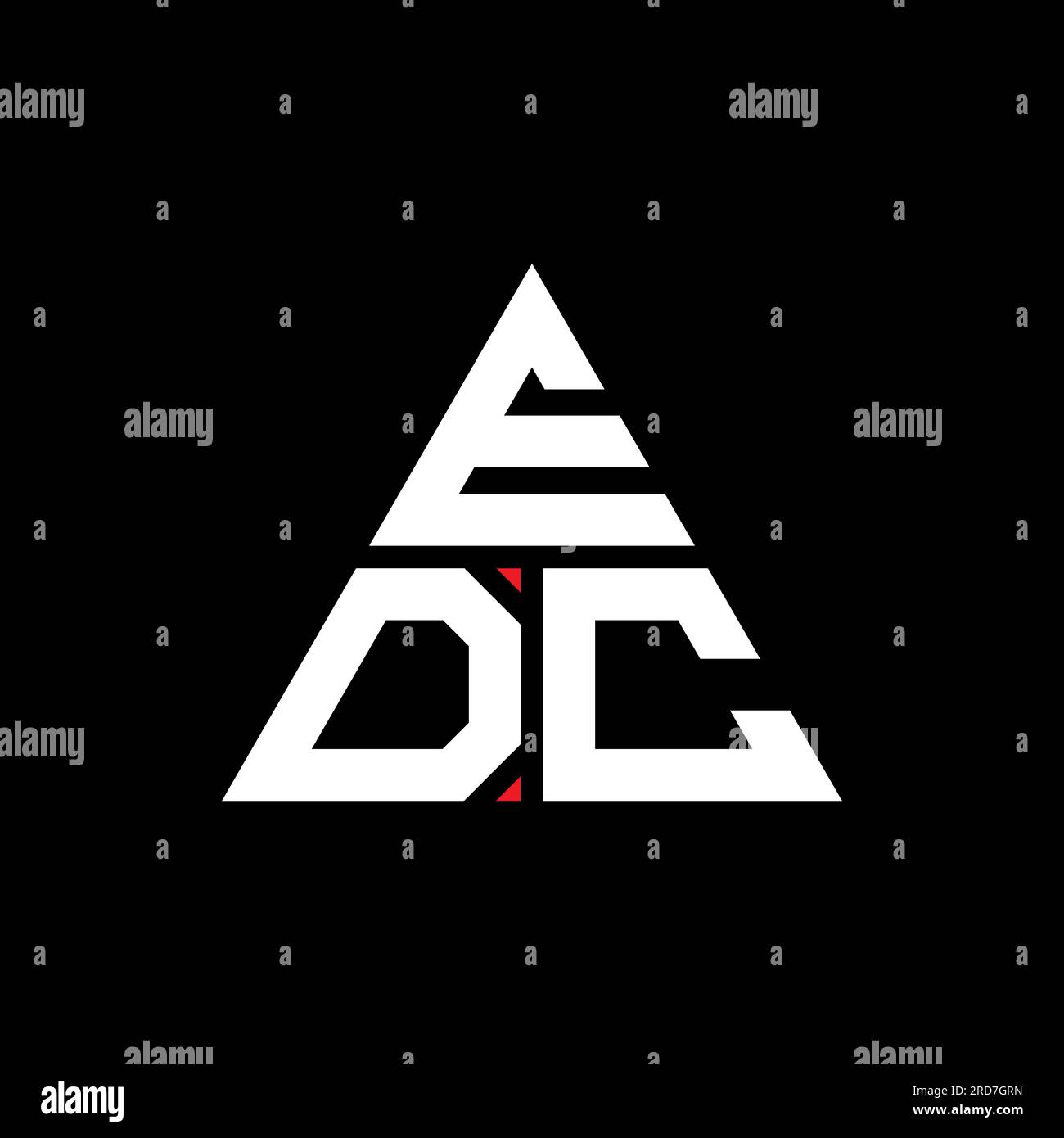 EDC triangle letter logo design with triangle shape. EDC triangle logo ...