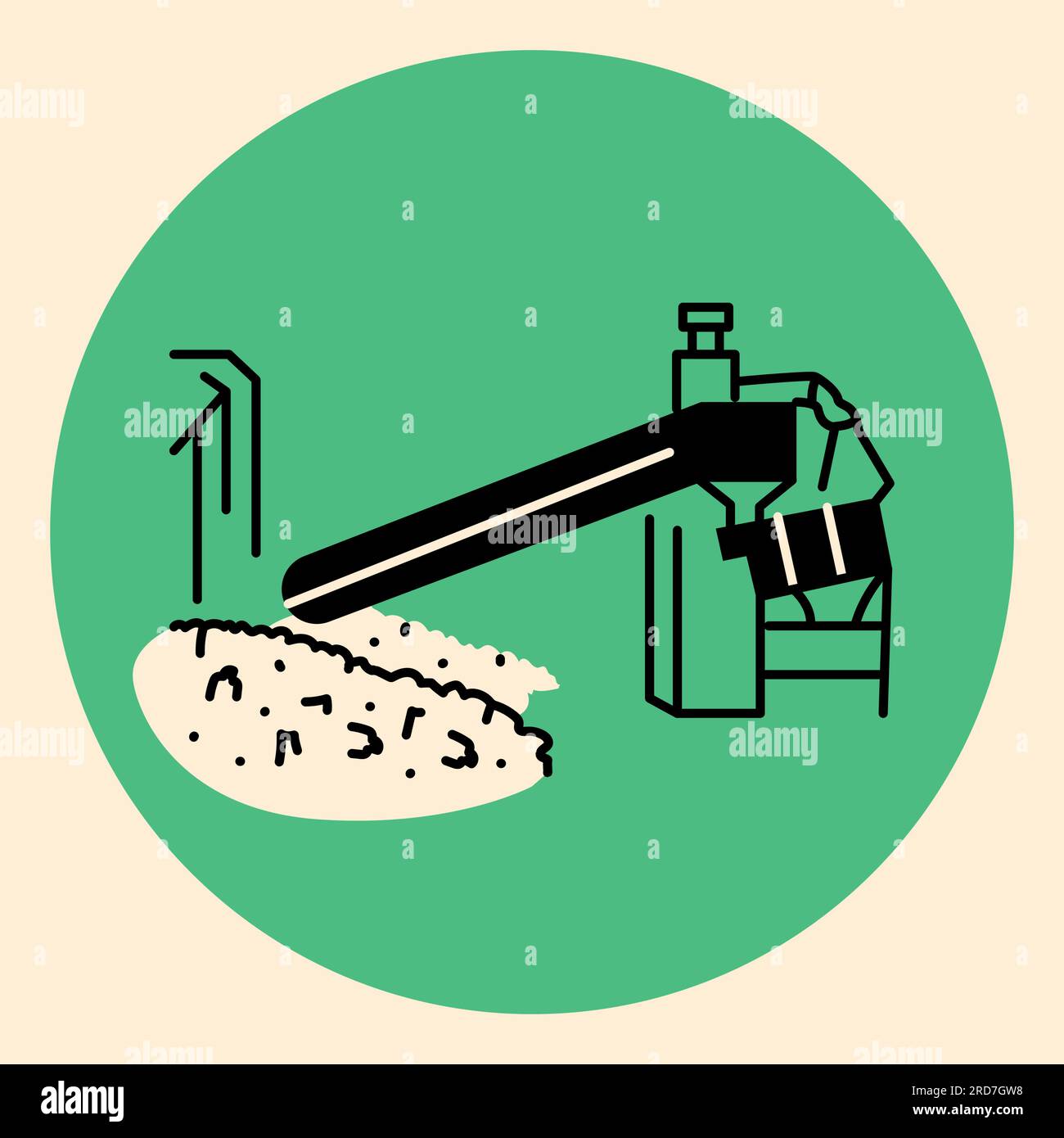 Sorting and recycling of garbage black line icon. Pictogram for web ...