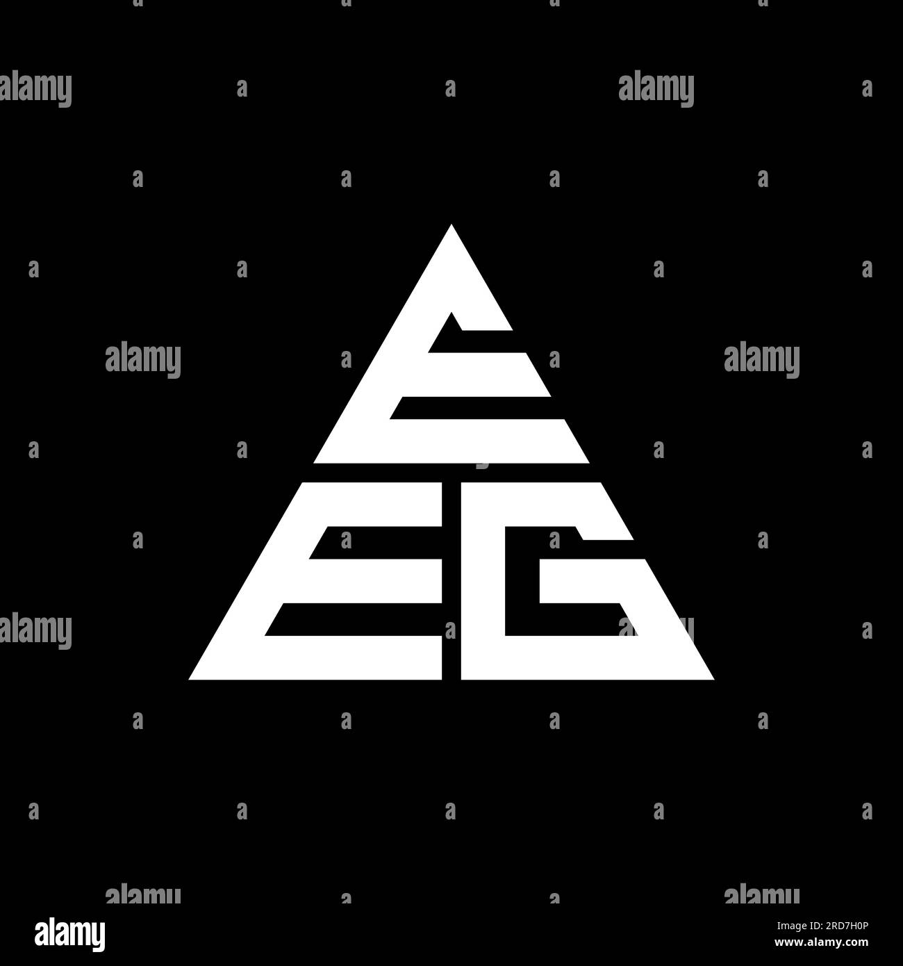 EEG triangle letter logo design with triangle shape. EEG triangle logo ...