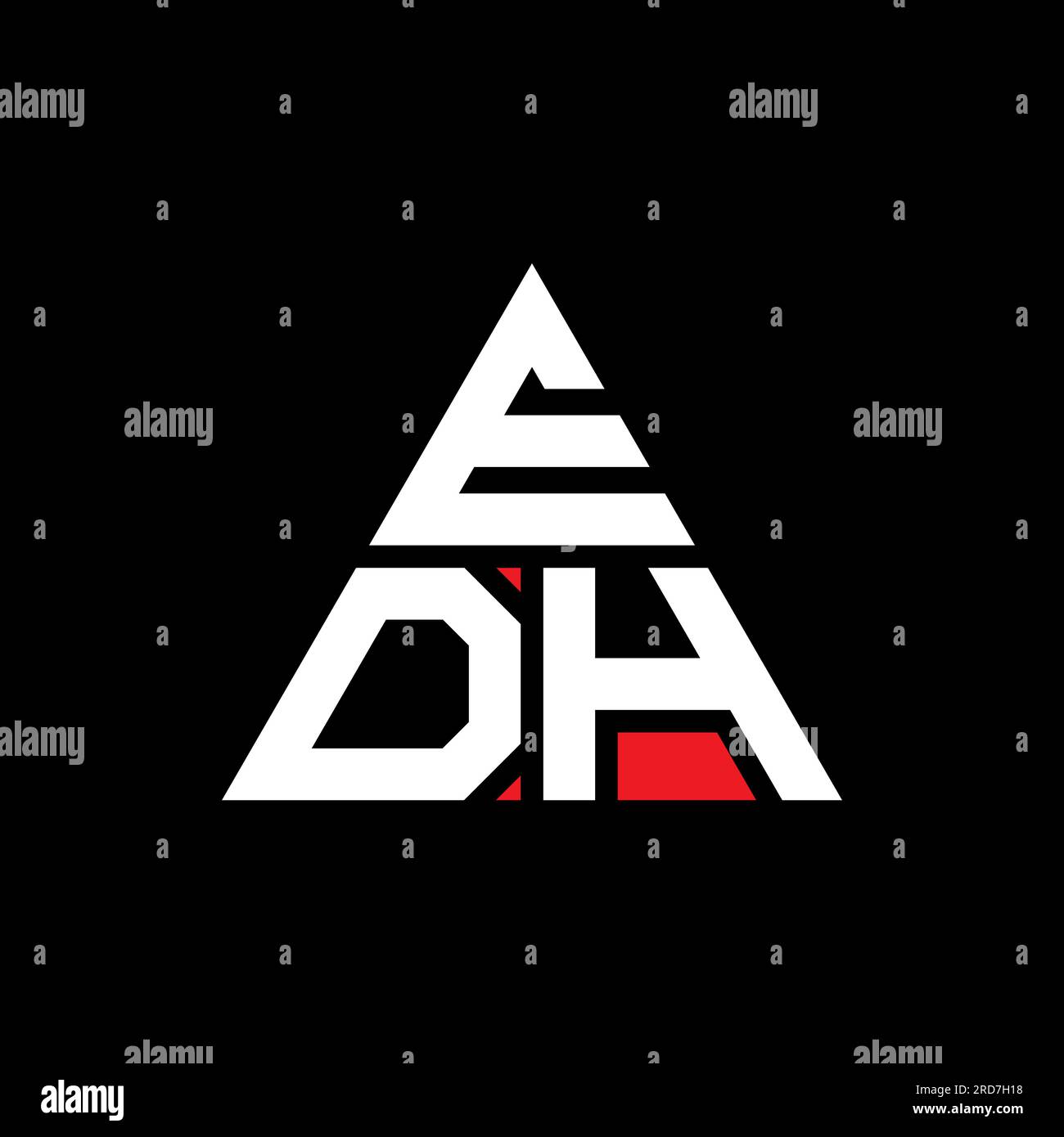 EDH triangle letter logo design with triangle shape. EDH triangle logo ...