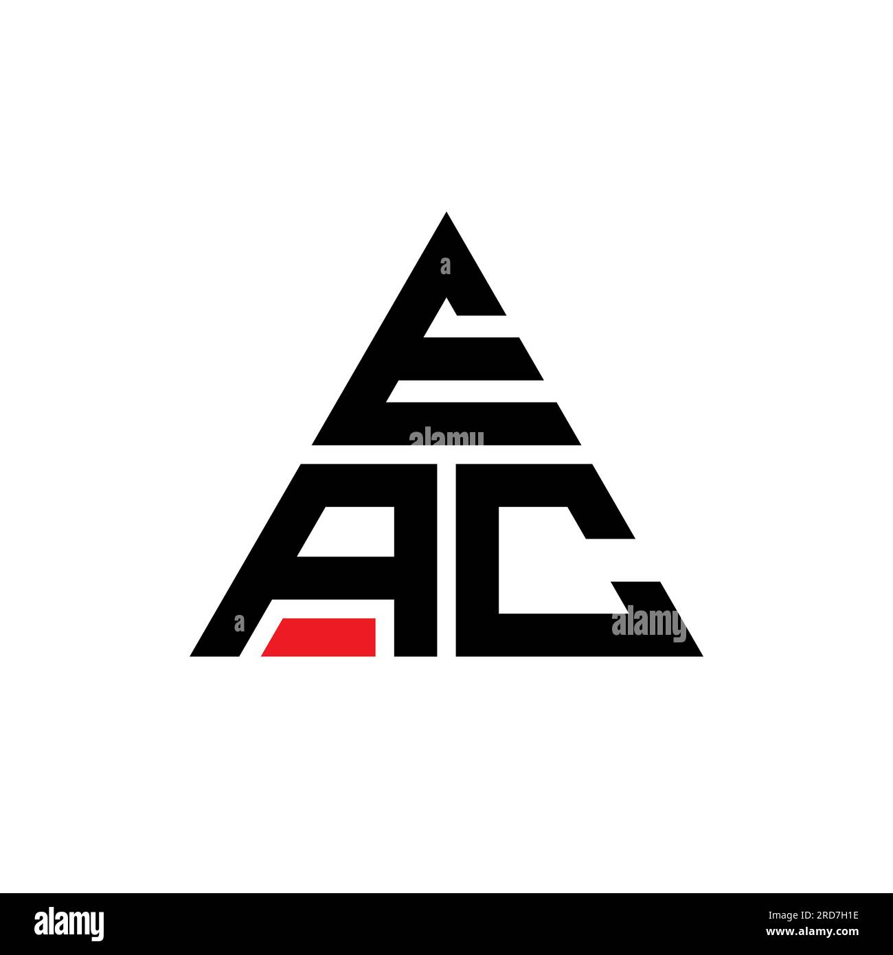 EAC triangle letter logo design with triangle shape. EAC triangle logo ...