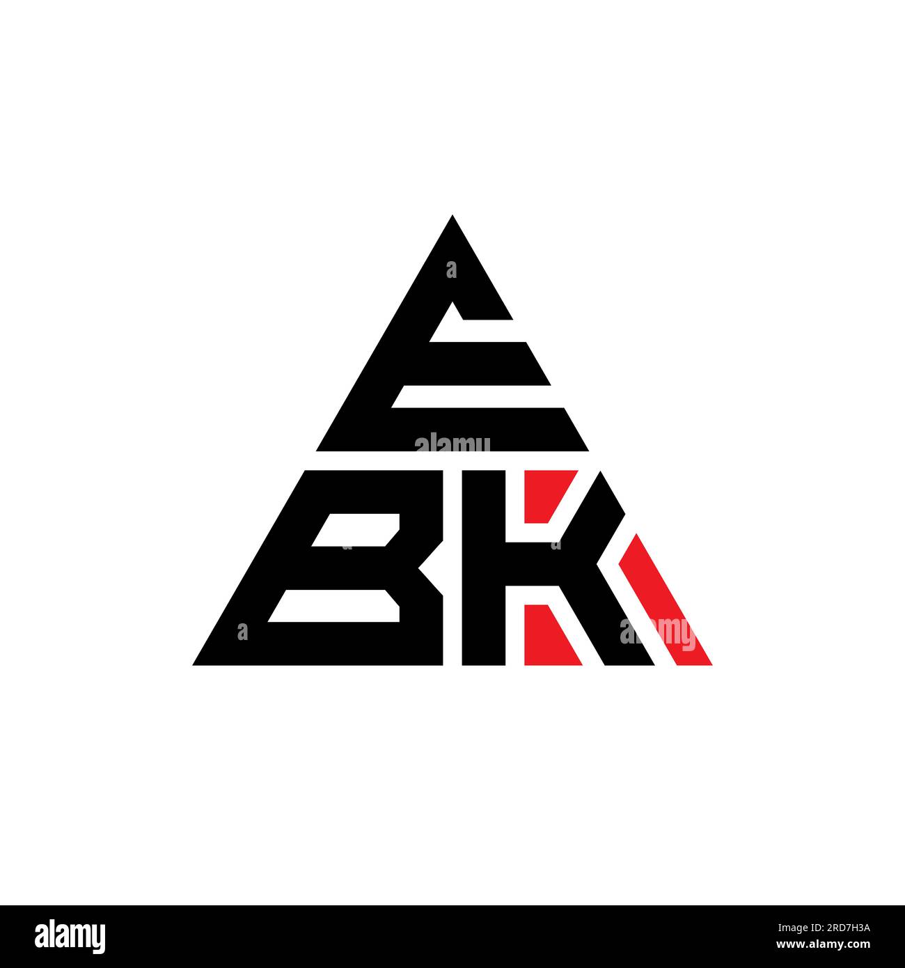 EBK triangle letter logo design with triangle shape. EBK triangle logo ...