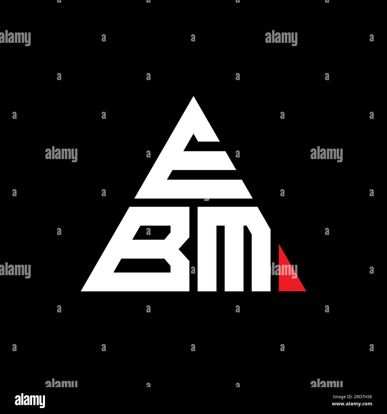 EBM triangle letter logo design with triangle shape. EBM triangle logo ...