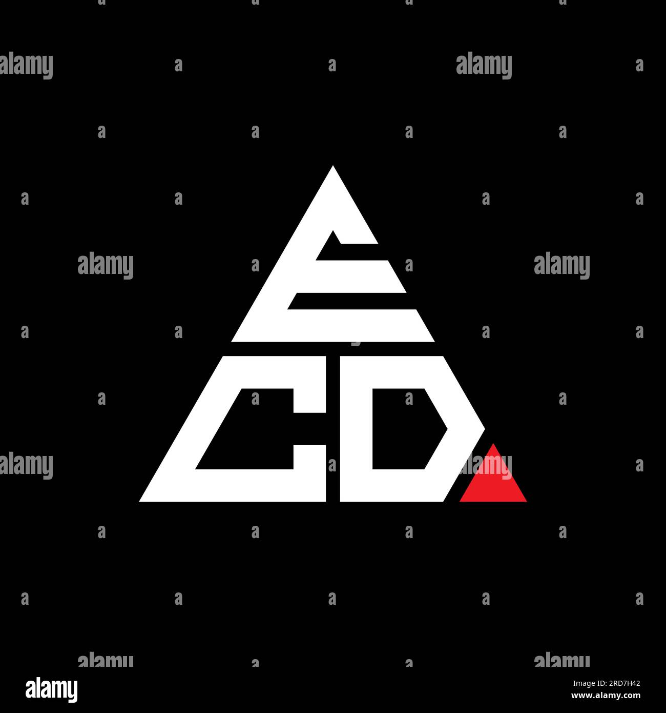 ECD triangle letter logo design with triangle shape. ECD triangle logo ...