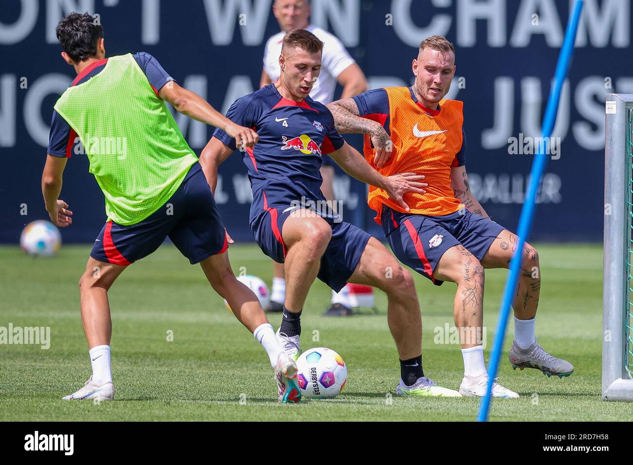 Leipzig, Germany. 19th July, 2023. Soccer, Bundesliga, RB Leipzig ...