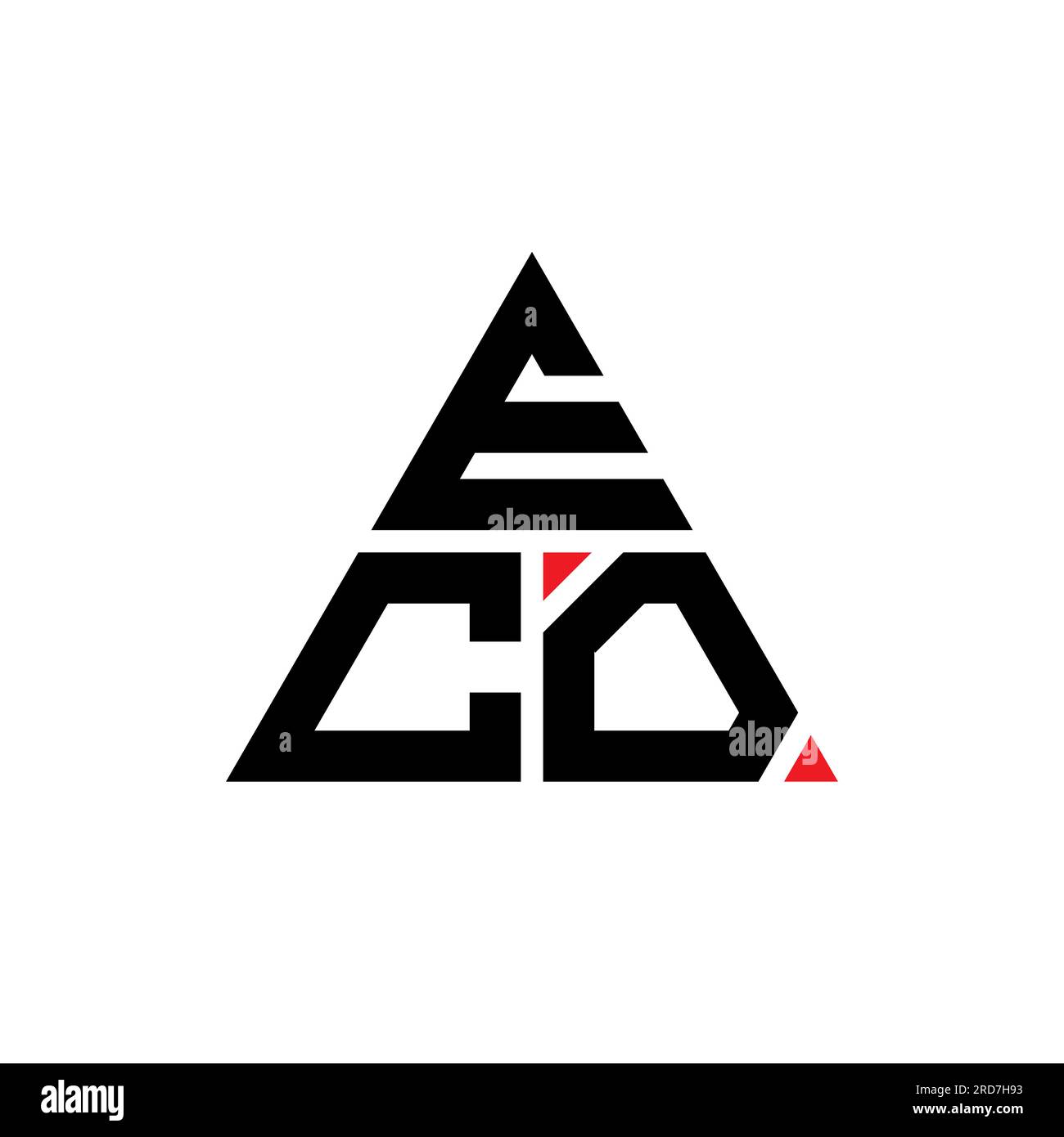 ECO triangle letter logo design with triangle shape. ECO triangle logo ...