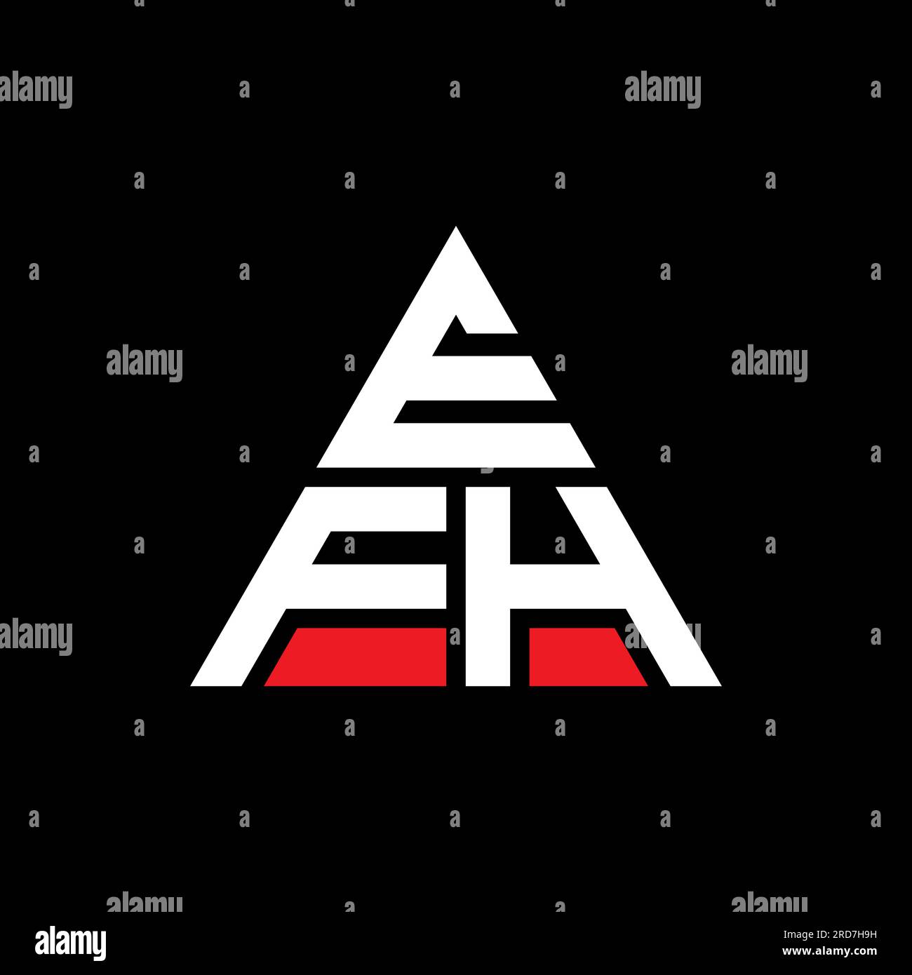 EFH triangle letter logo design with triangle shape. EFH triangle logo ...
