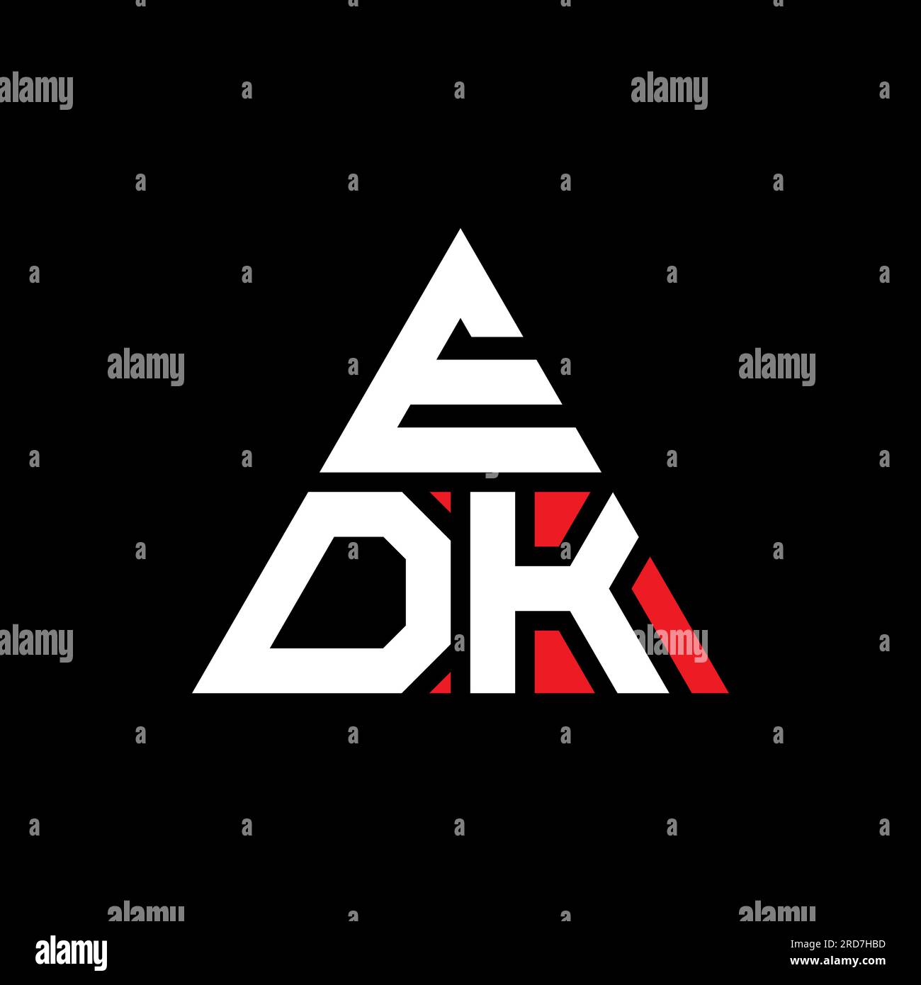 Edk Triangle Letter Logo Design With Triangle Shape Edk Triangle Logo Design Monogram Edk