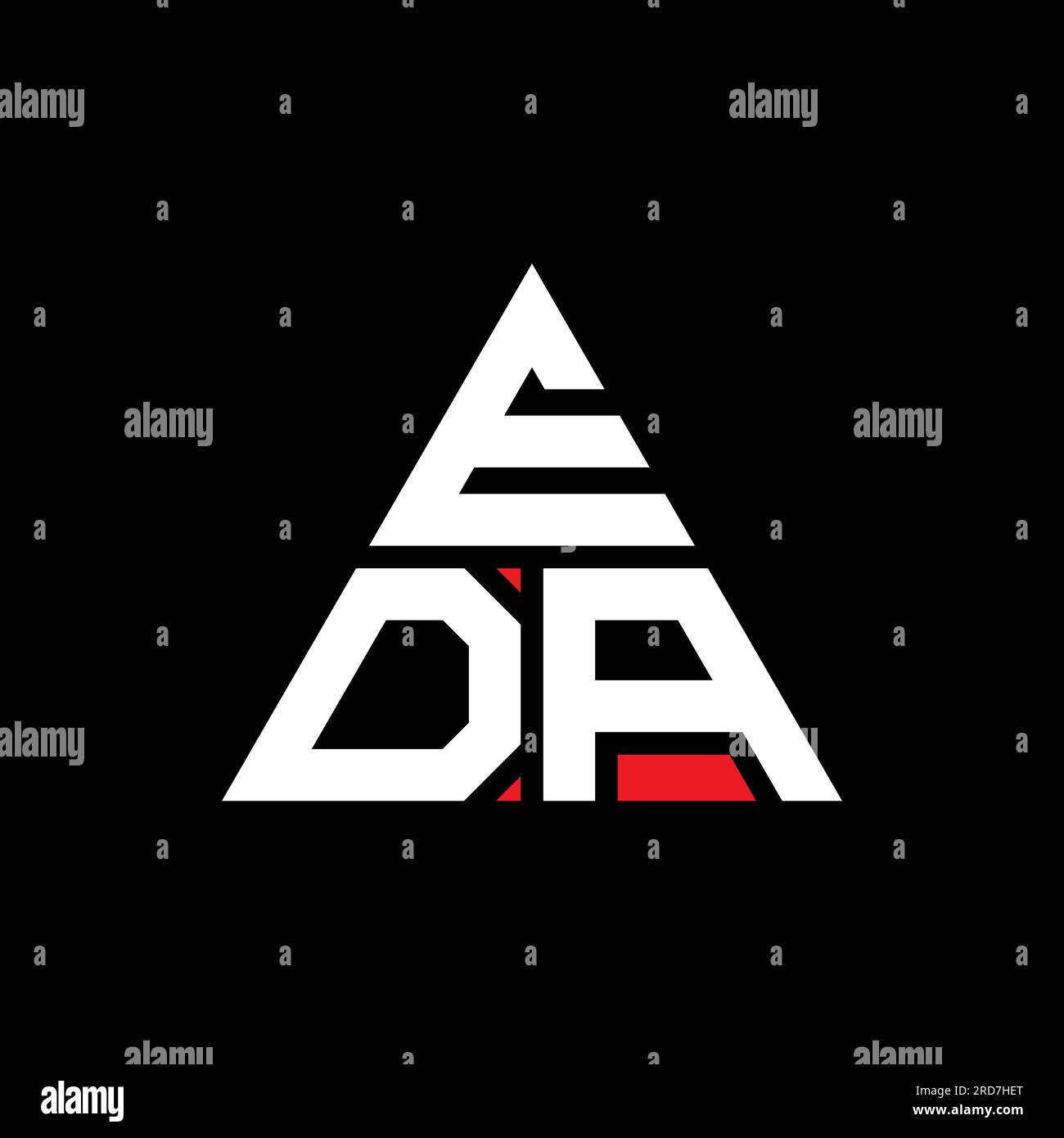 EDA triangle letter logo design with triangle shape. EDA triangle logo ...