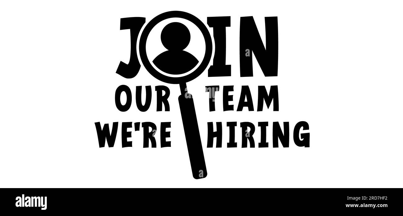 Join team magnifying glass Cut Out Stock Images & Pictures - Alamy