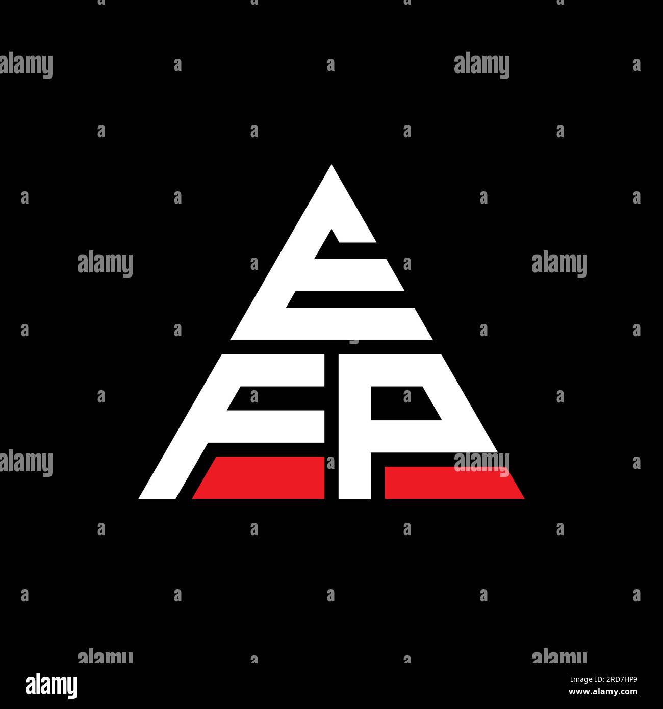 EFP triangle letter logo design with triangle shape. EFP triangle logo ...